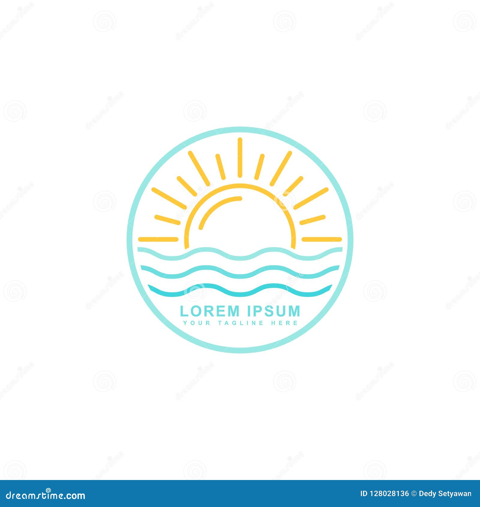 Vector Del Icono De La Salida Del Sol Ilustración del Vector - Ilustración de horizonte, isla ...