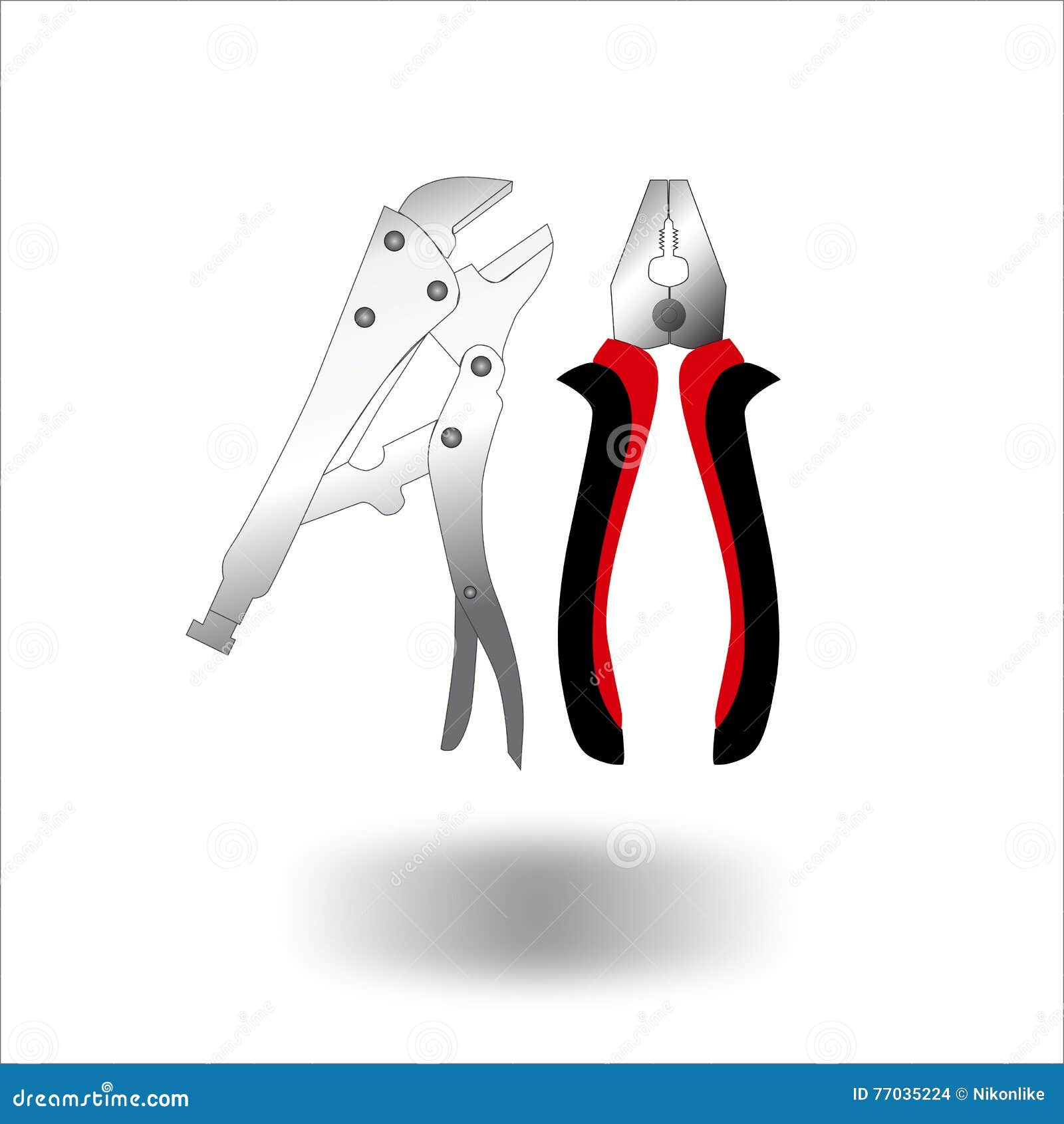 Vector Del Icono De Los Alicates Stock de ilustración - Ilustración de ...