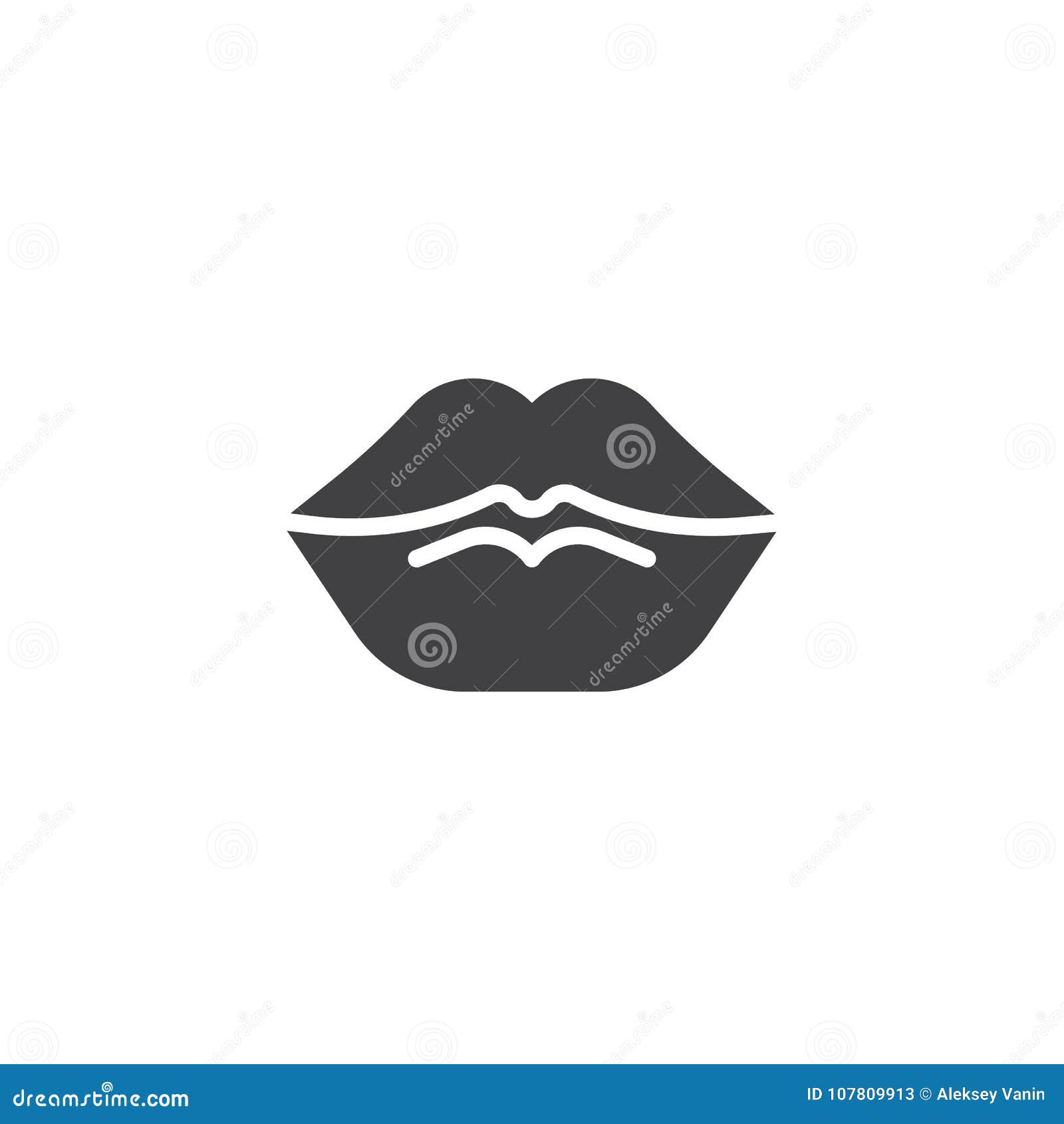 Vector Del Icono De Los Labios De La Mujer Ilustración del Vector ...