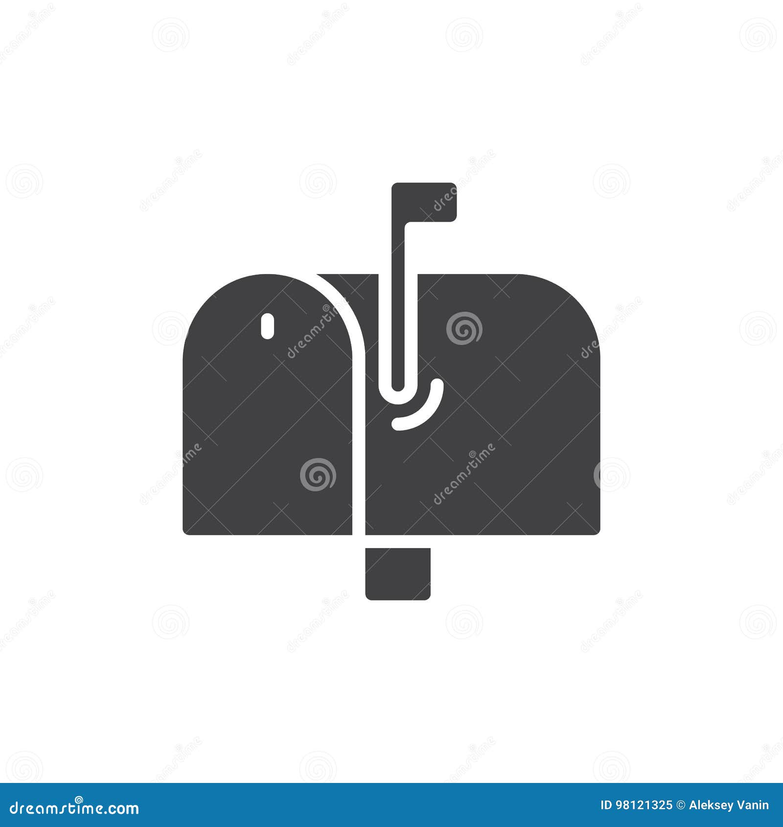 Vector del icono del buzón ilustración del vector. Ilustración de poste ...