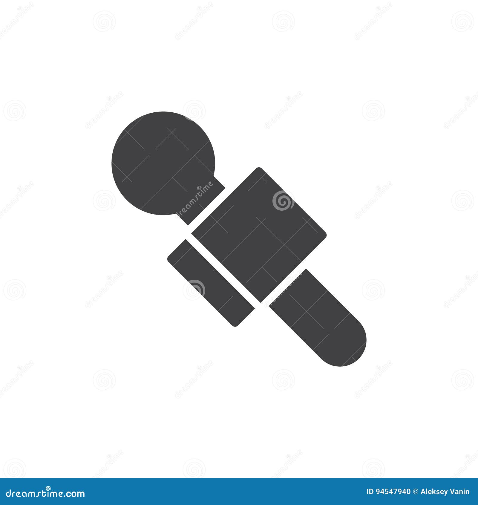 Vector Del Icono Del Micrófono Del Reportero De Las Noticias Muestra