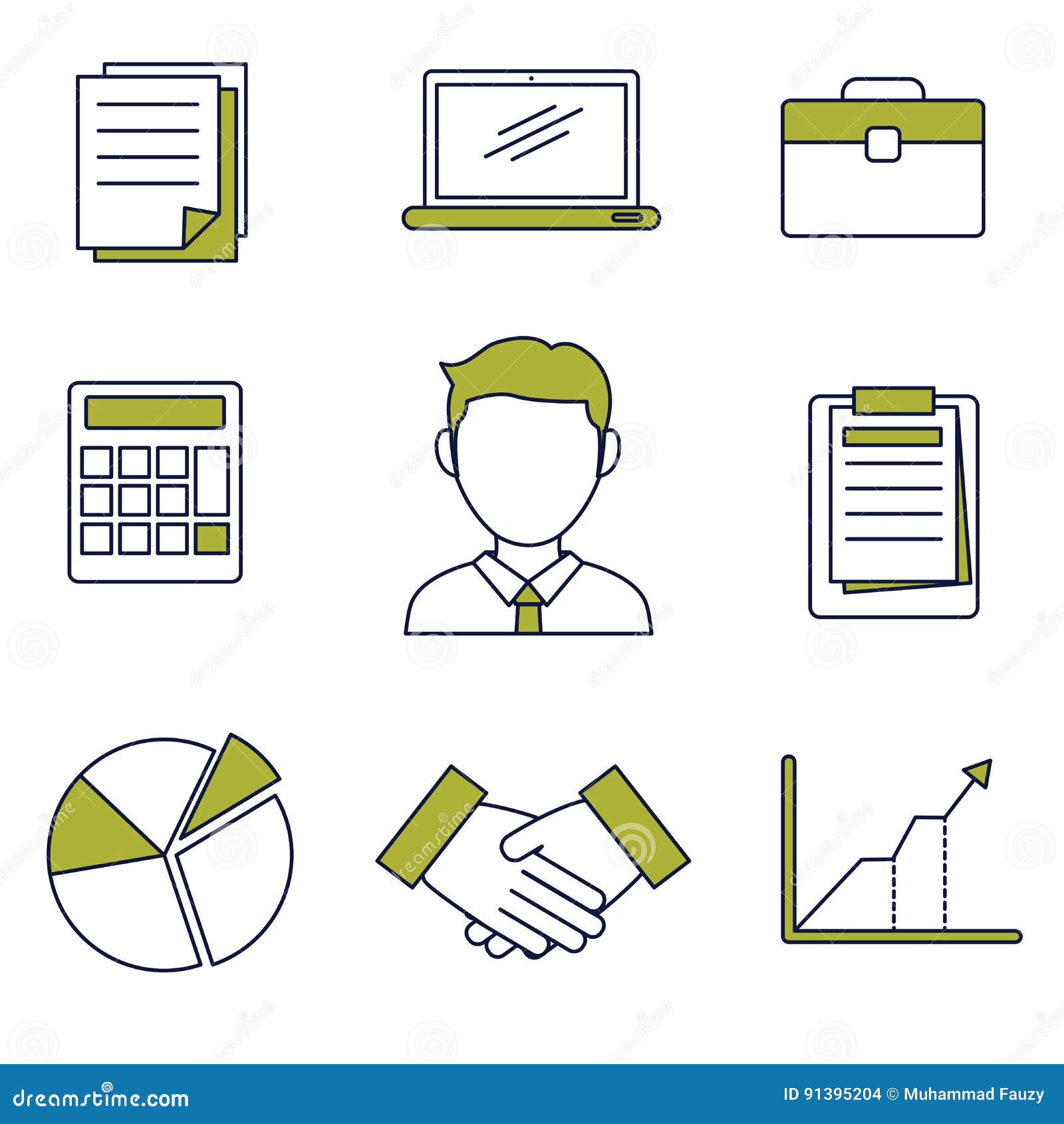 Vector Del Icono Del Negocio Ilustración del Vector - Ilustración de ...