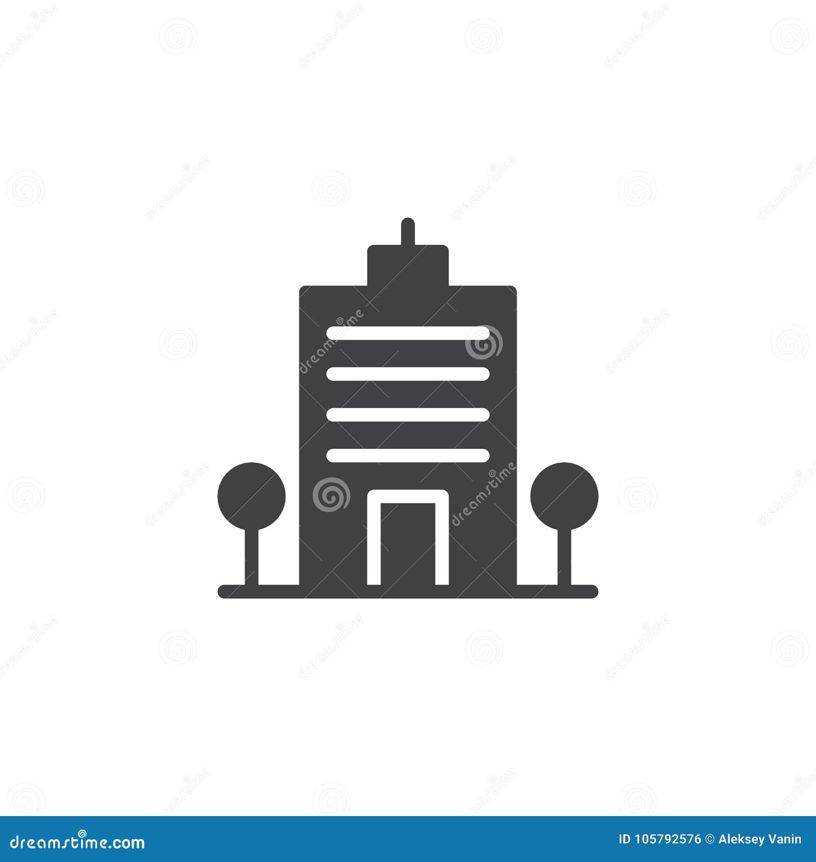 Vector Del Icono Del Edificio De Oficinas Ilustración del Vector ...