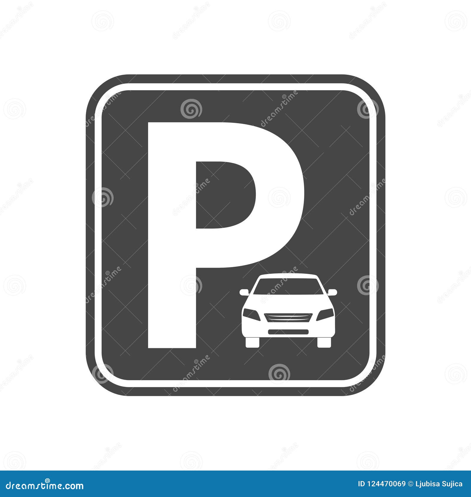 Vector Del Icono Del Estacionamiento Ilustración del Vector ...