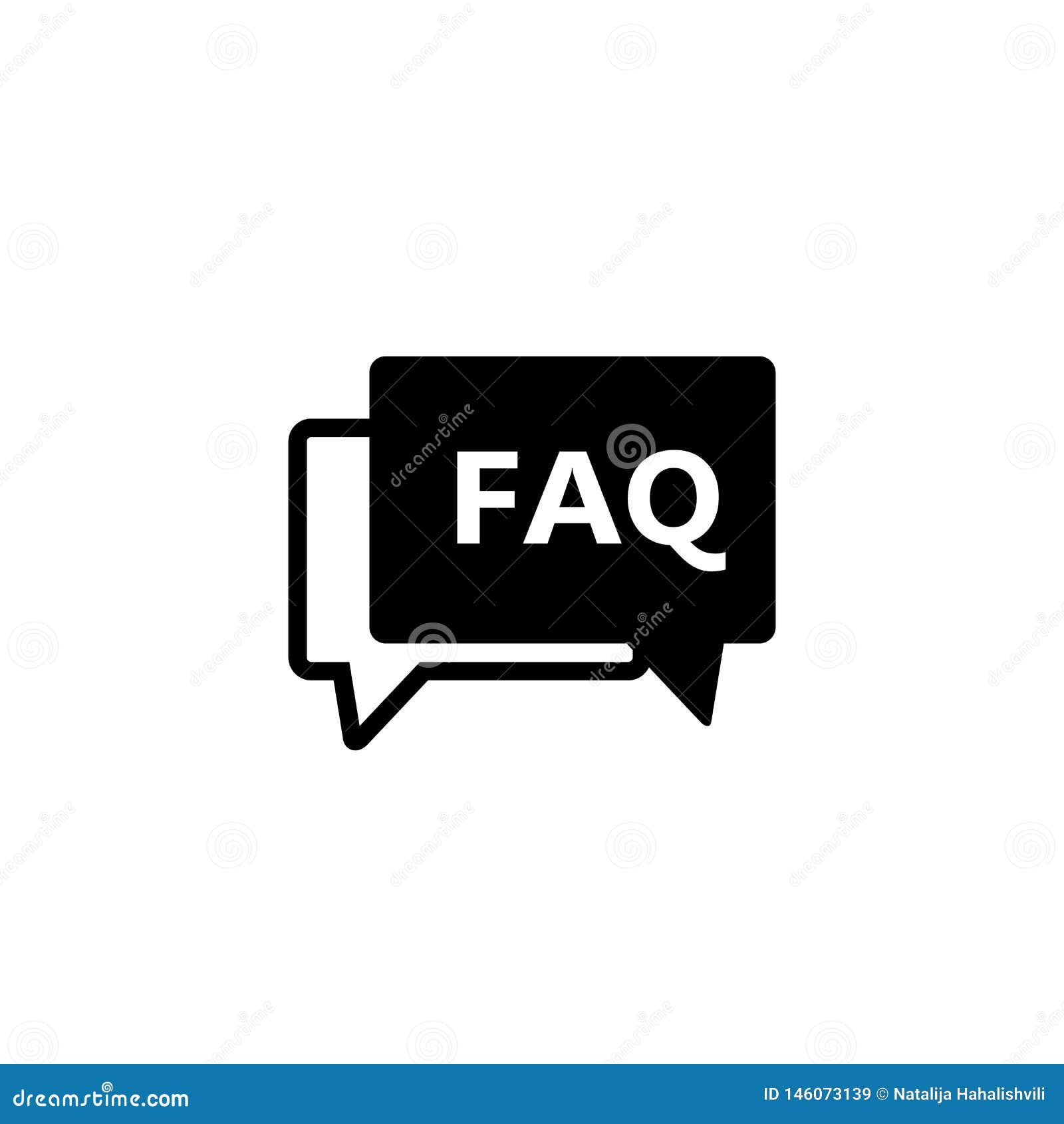 Vector del icono del FAQ ilustración del vector. Ilustración de plano ...