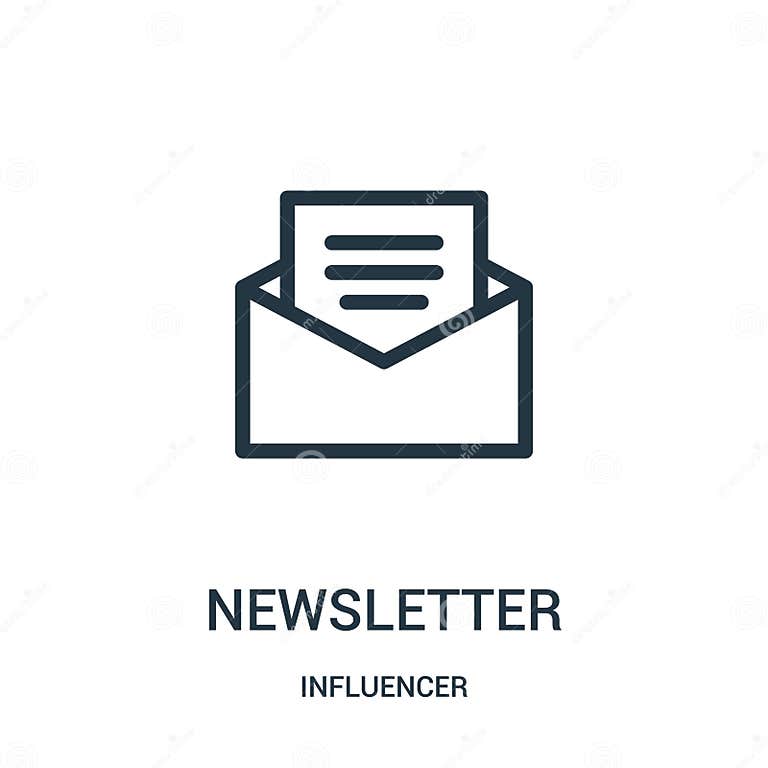 Vector Del Icono Del Hoja Informativa De La Colección Del Influencer