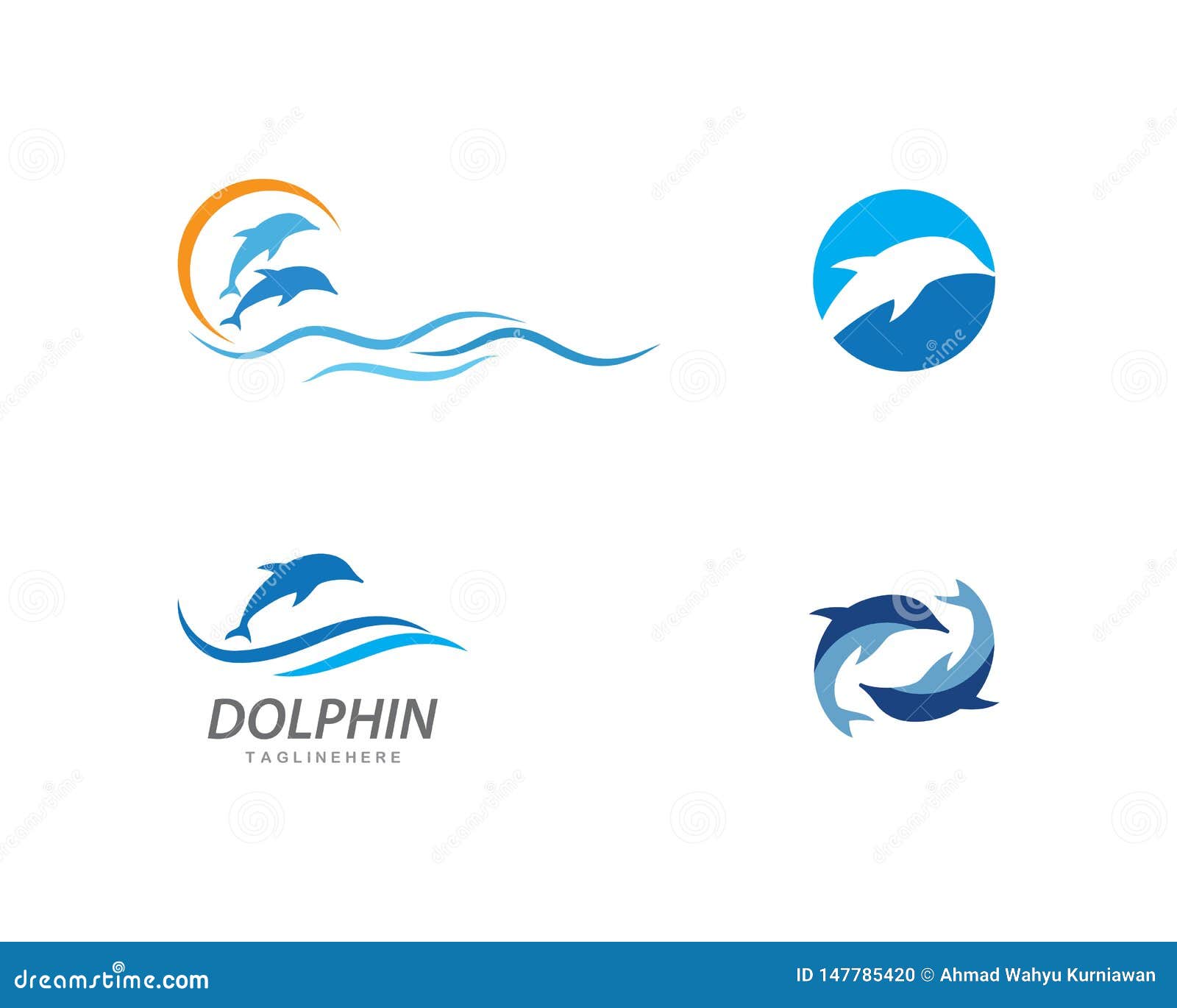 Vector Del Icono Del Logotipo Del Delf?n Ilustración del Vector ...