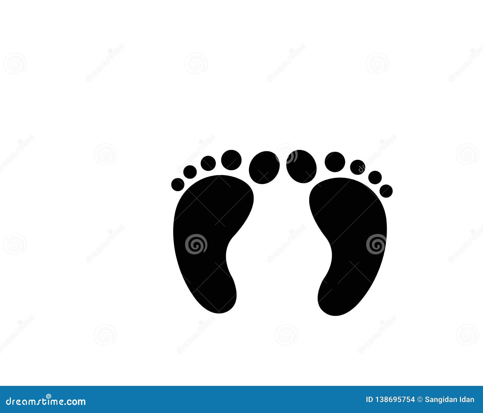 Vector Del Icono Del Logotipo Del Pie Ilustración del Vector ...
