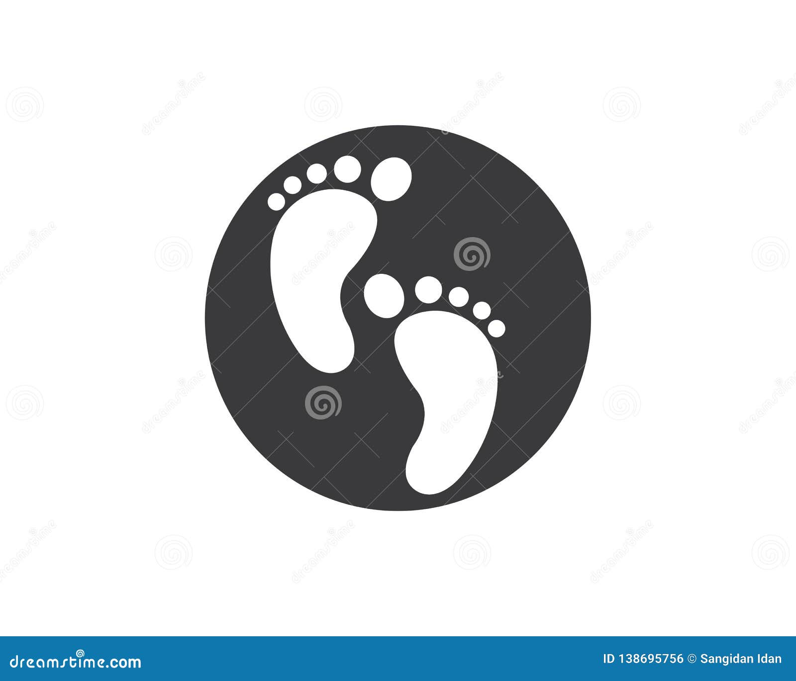 Vector Del Icono Del Logotipo Del Pie Ilustración del Vector ...