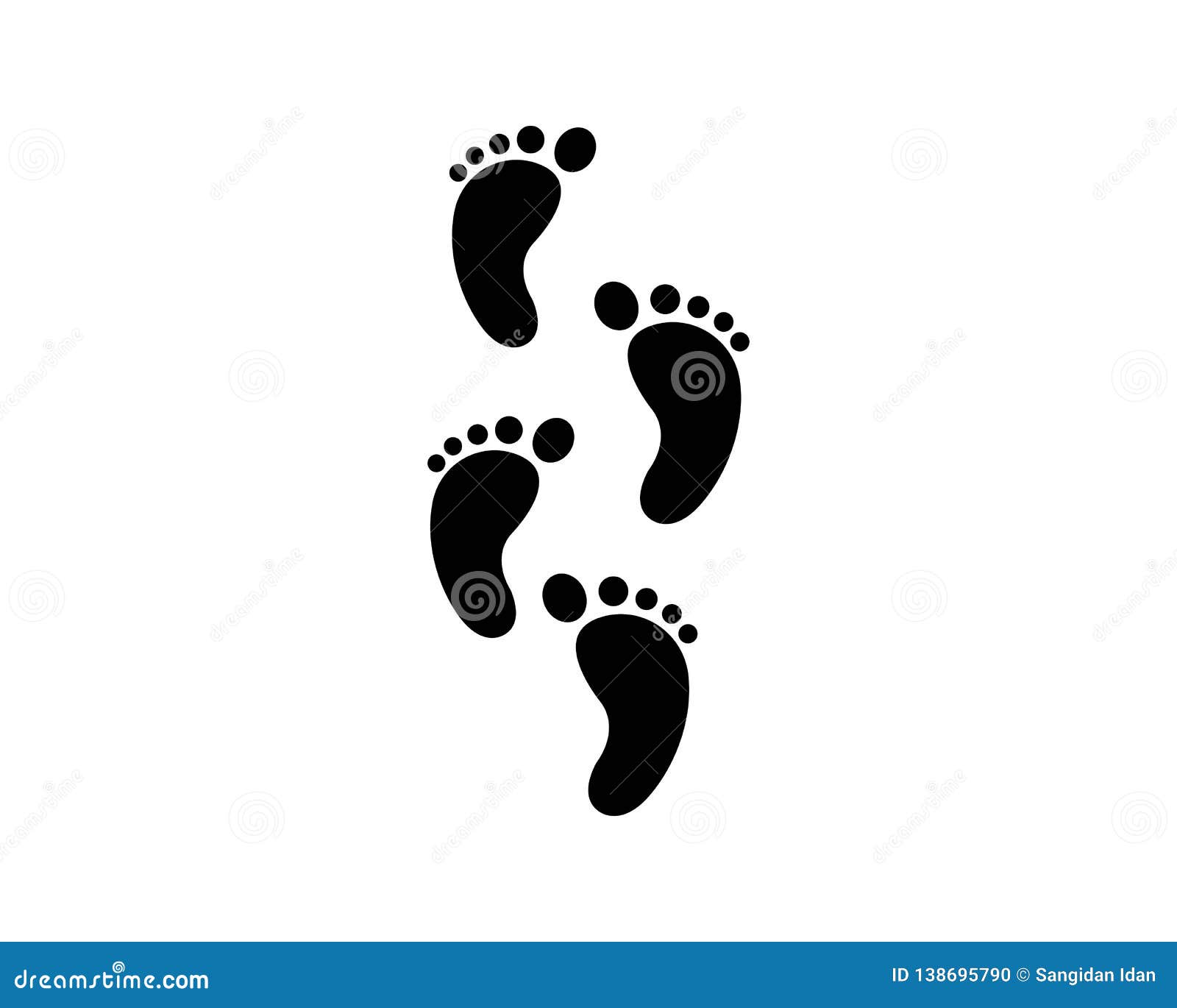 Vector Del Icono Del Logotipo Del Pie Ilustración del Vector ...
