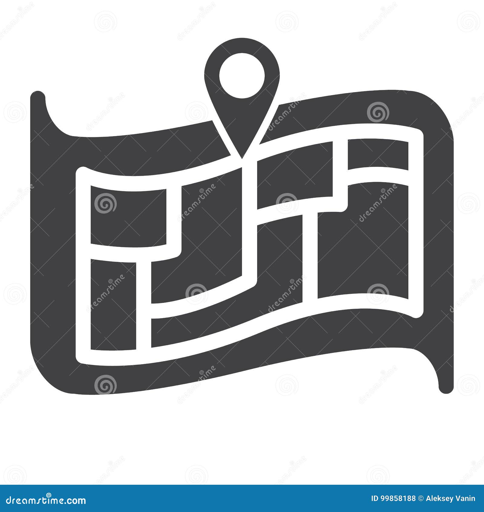 Vector del icono del mapa ilustración del vector. Ilustración de vector ...