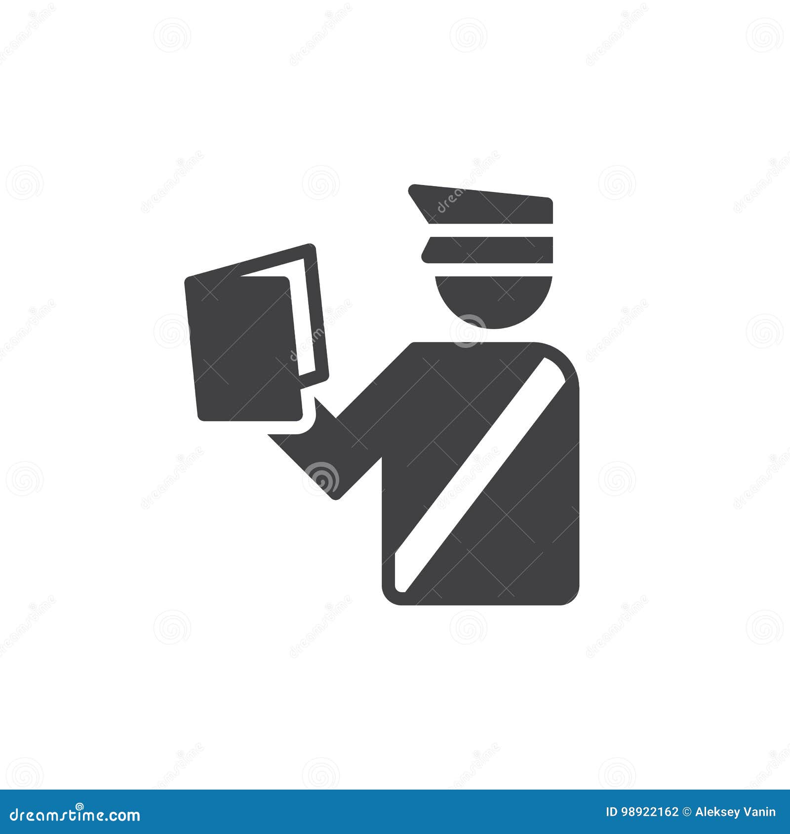 Vector Del Icono Del Oficial De Aduanas Ilustración del Vector ...