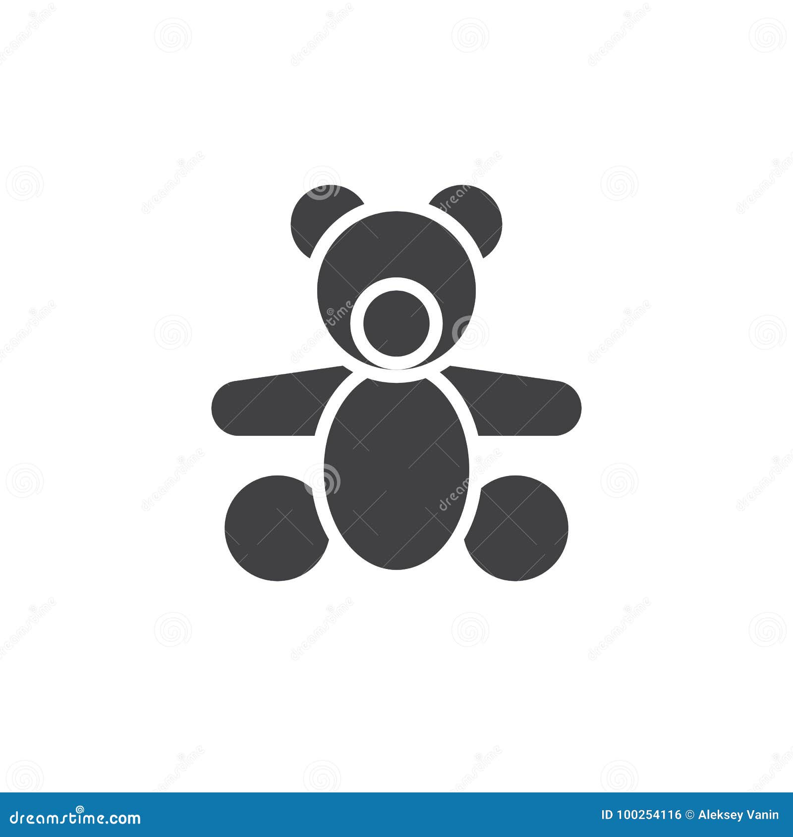 Vector Del Icono Del Oso De Peluche Ilustración del Vector ...