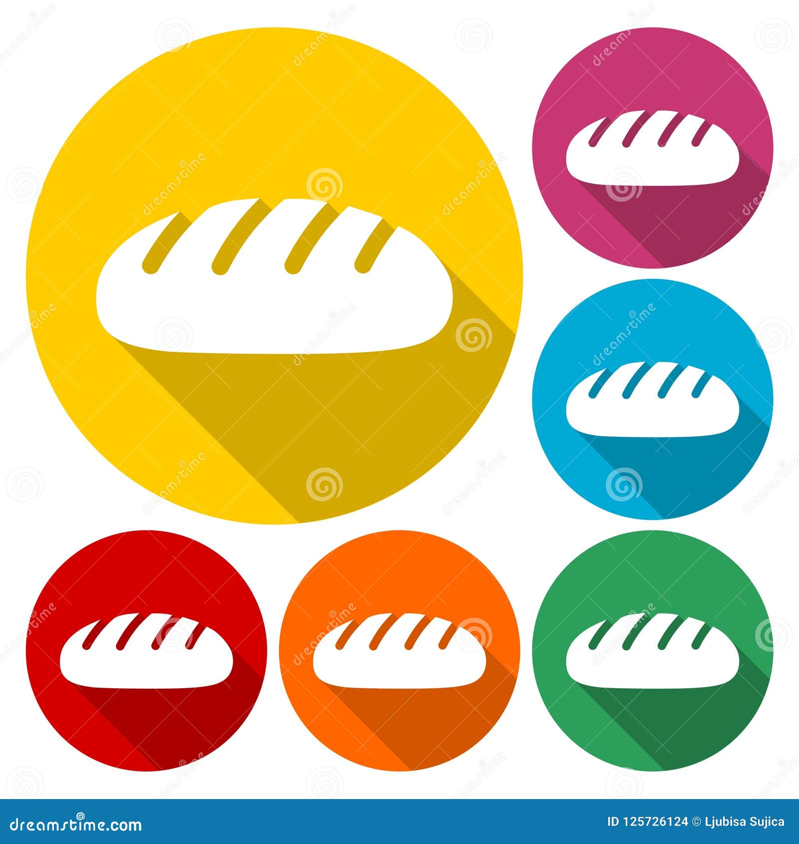 Vector del icono del pan ilustración del vector. Ilustración de ...