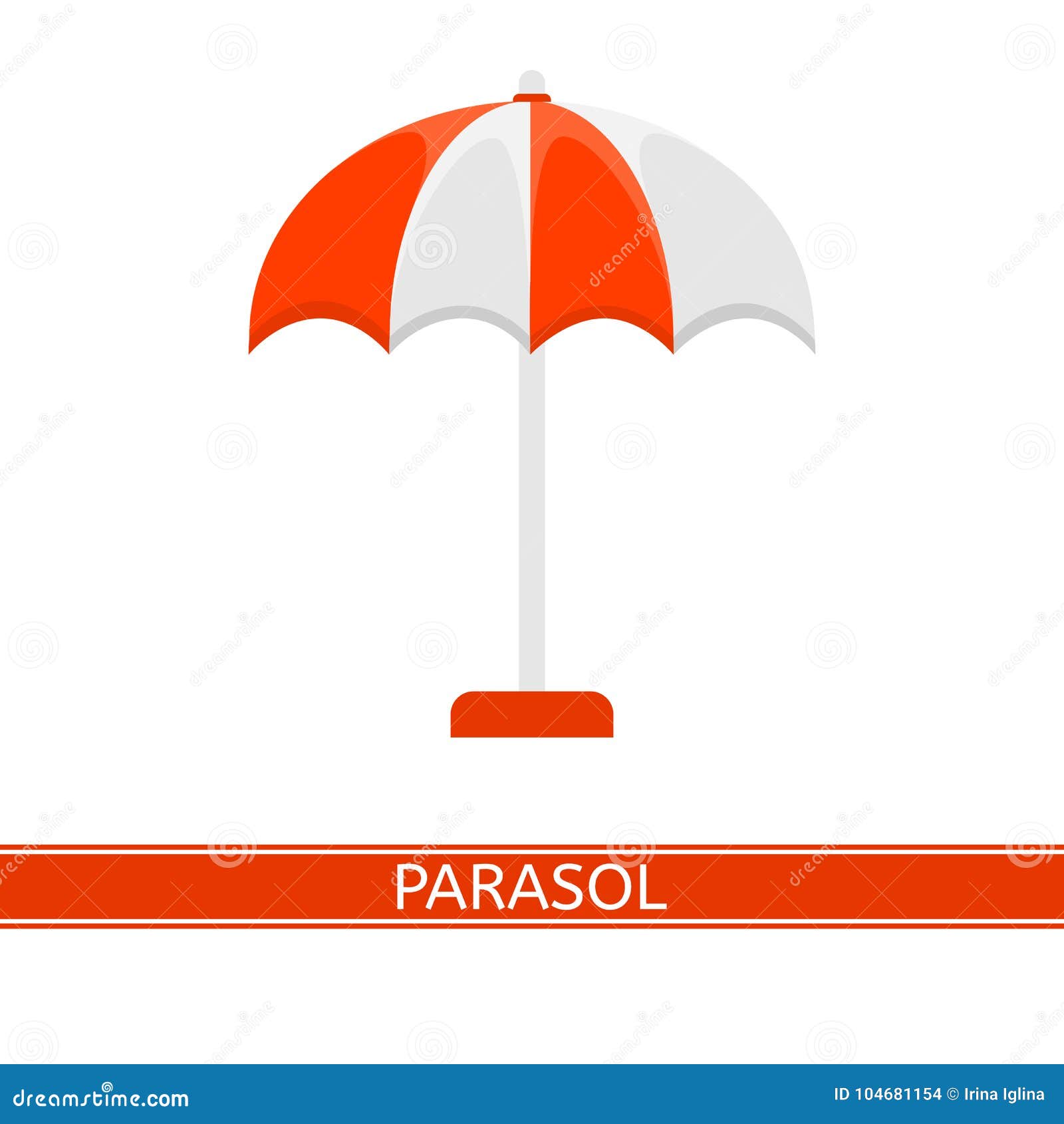 Vector Del Icono Del Parasol Ilustración del Vector - Ilustración de ...