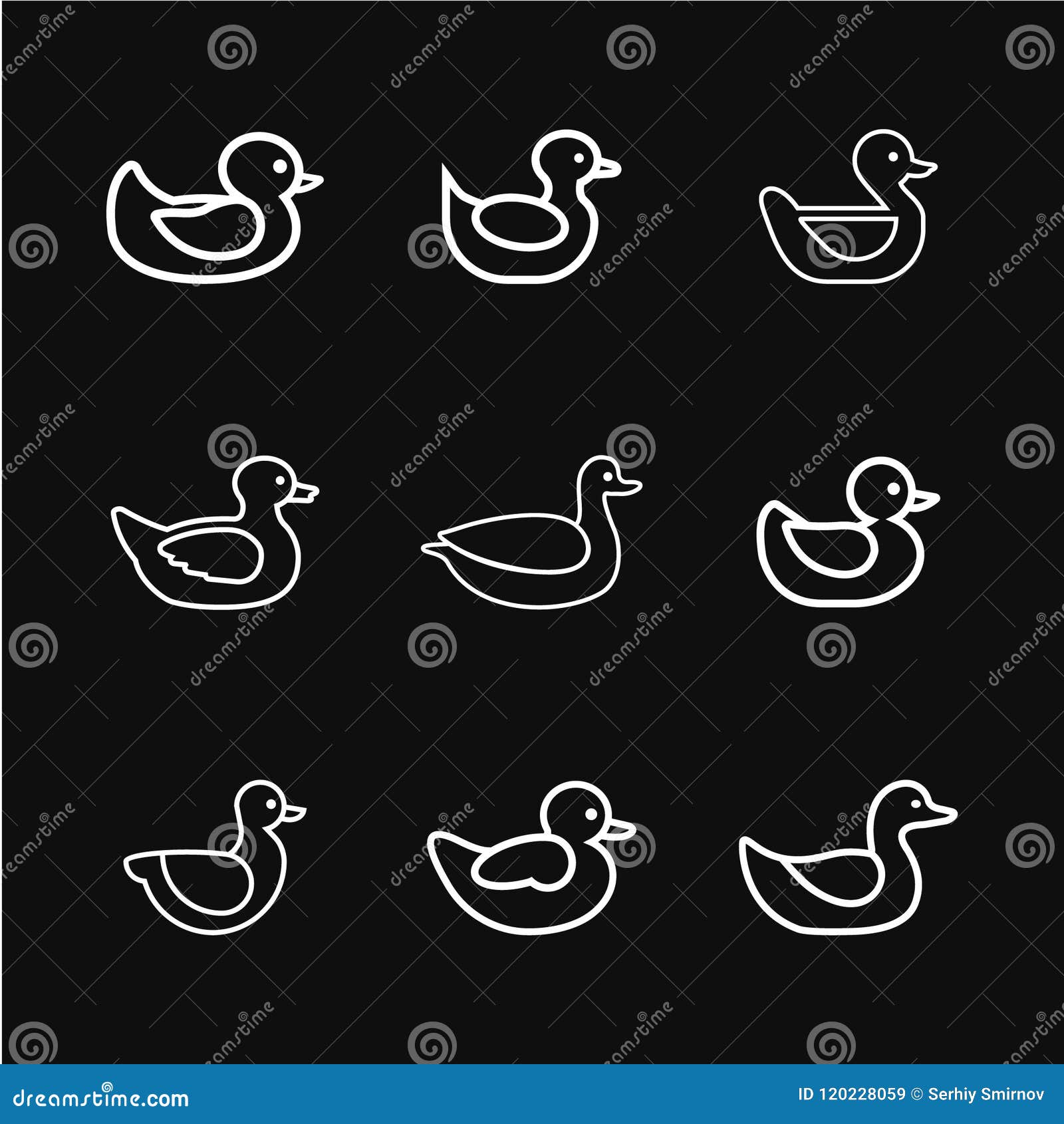 Vector del icono del pato stock de ilustración. Ilustración de elemento ...