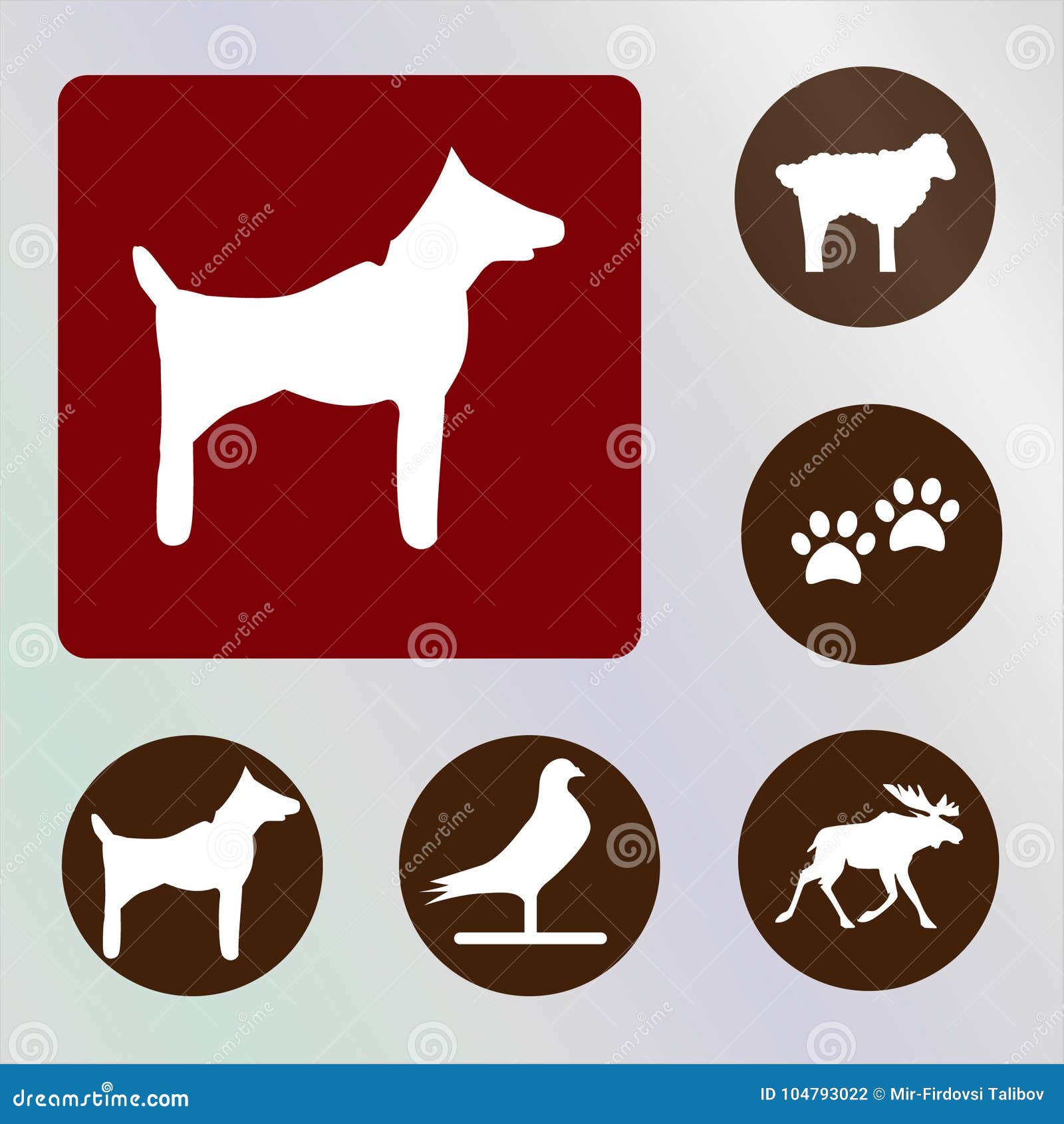 Vector del icono del perro stock de ilustración. Ilustración de arte ...