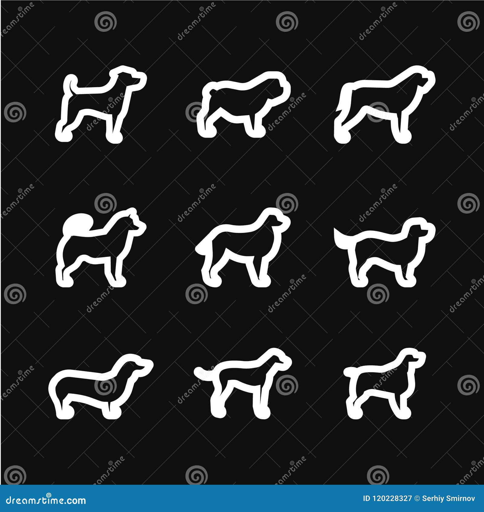 Vector del icono del perro stock de ilustración. Ilustración de ...