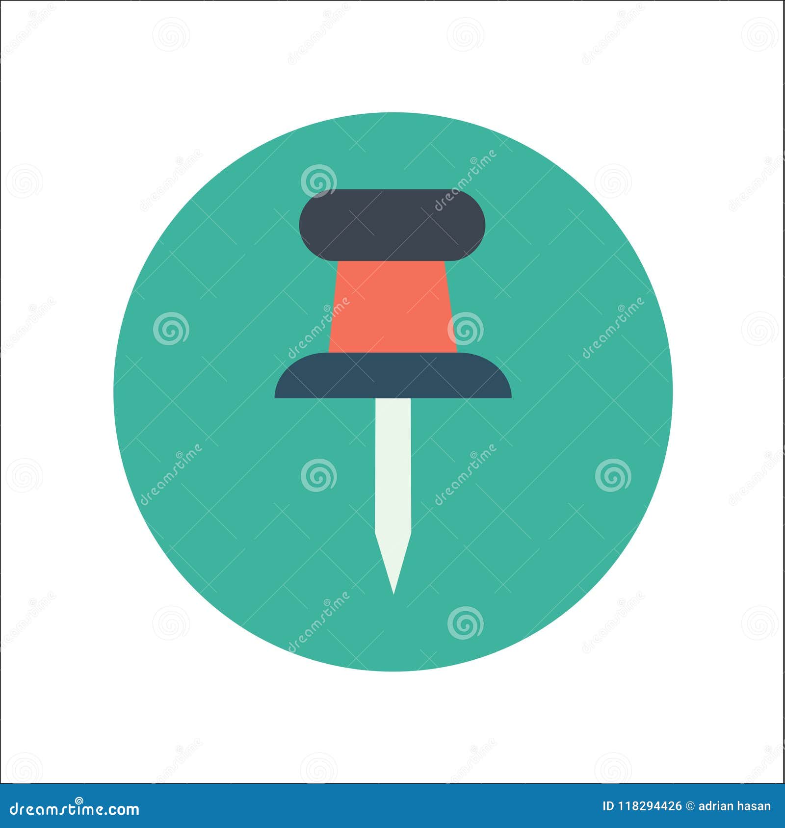 Vector del icono del Pin ilustración del vector. Ilustración de ...