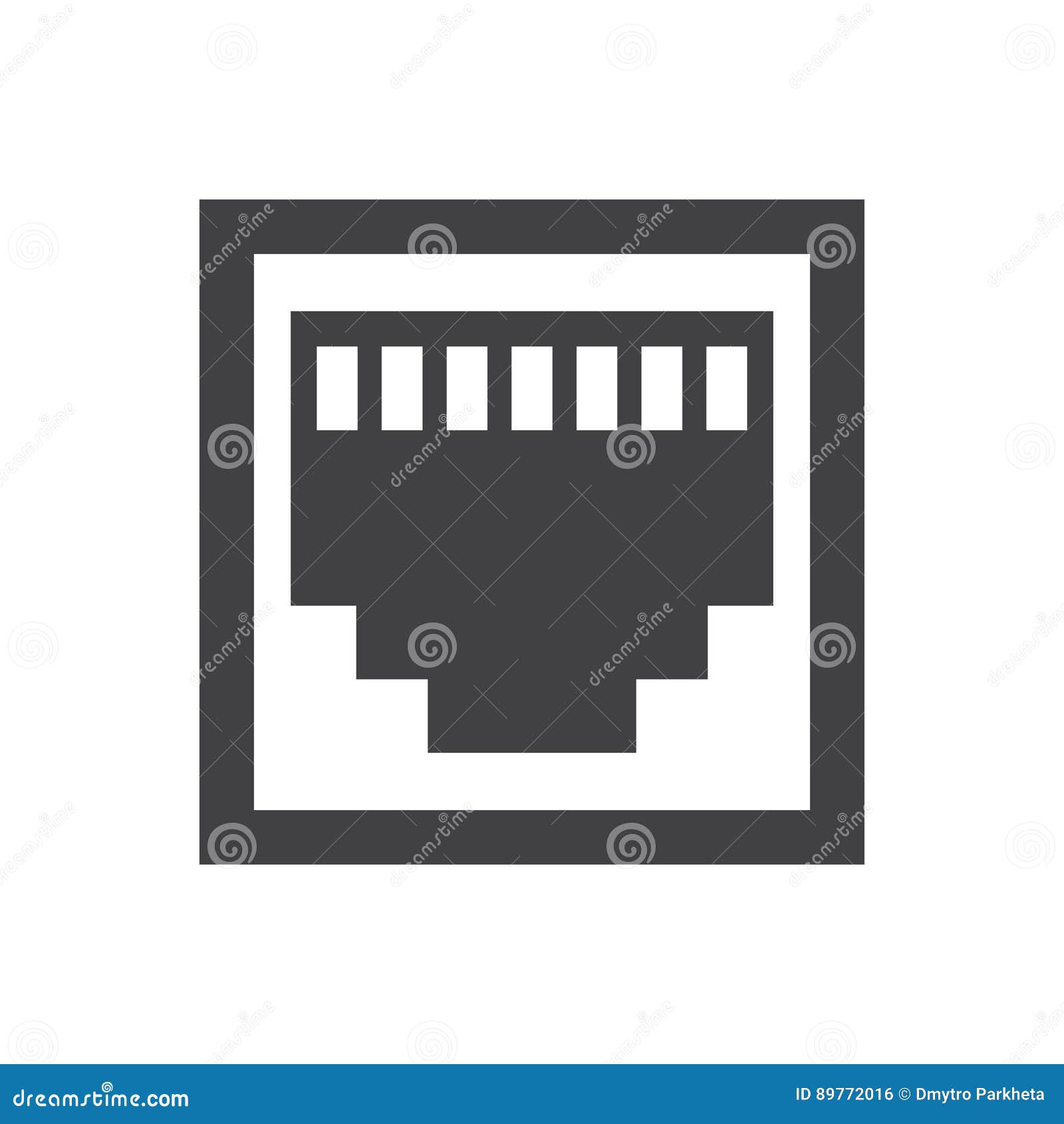 Vector del icono RJ45 ilustración del vector. Ilustración de cable ...