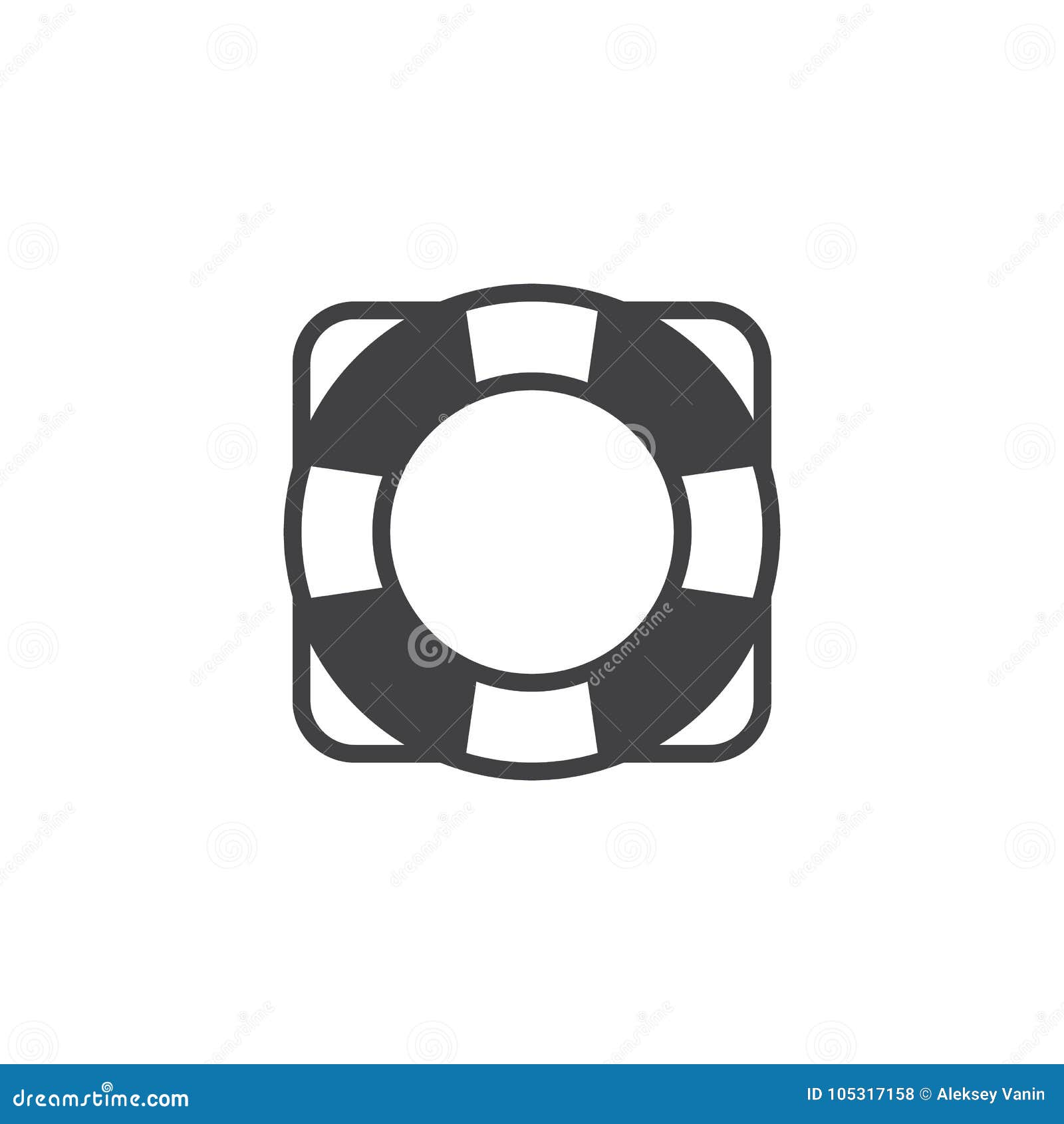 Vector Del Icono Del Salvavidas Ilustración del Vector - Ilustración de ...