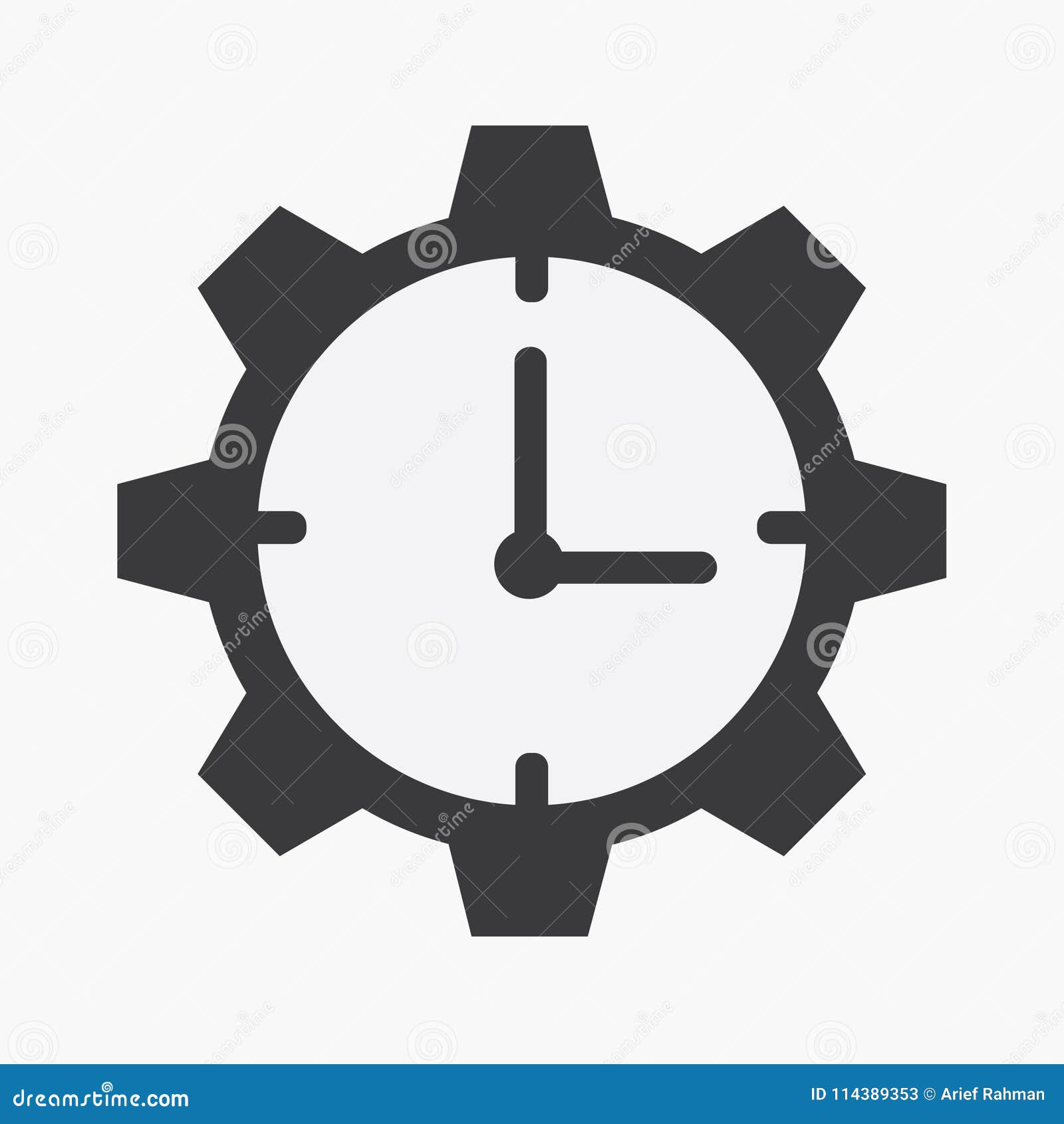 Vector Del Icono Del Tiempo De Servicio Ilustración del Vector ...