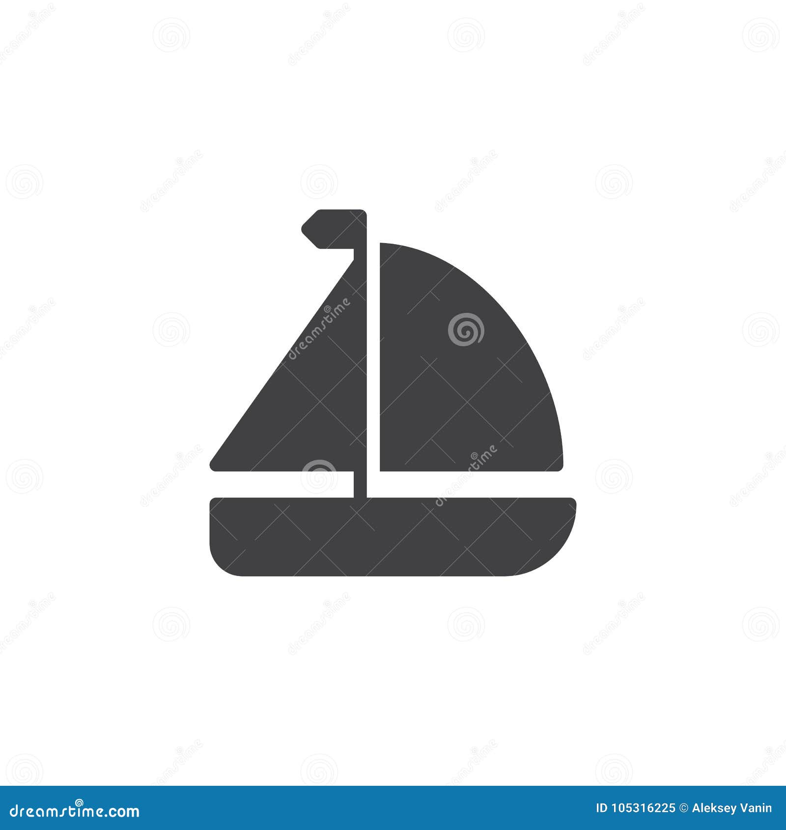 Vector Del Icono Del Velero Ilustración del Vector - Ilustración de ...