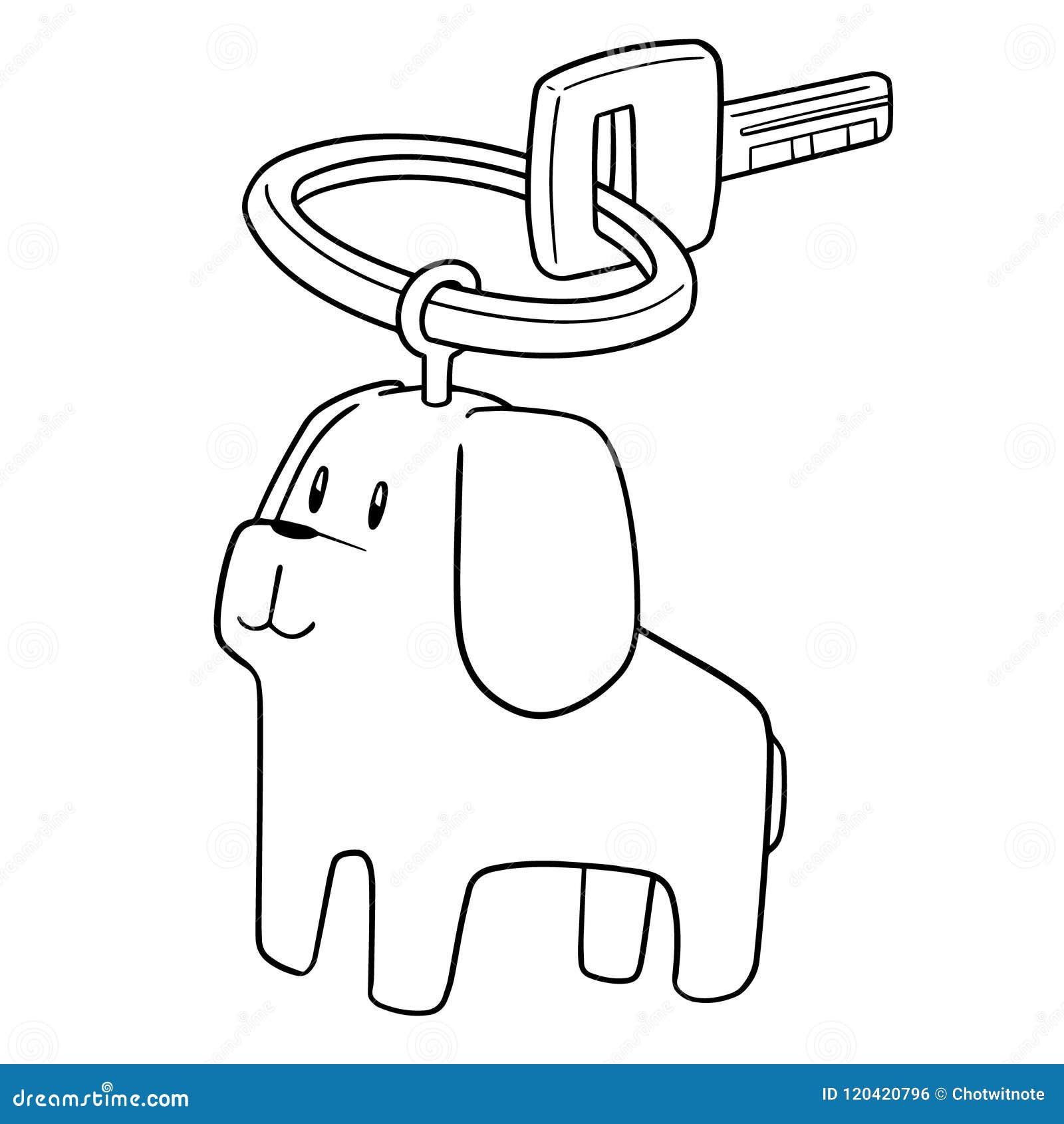 Vector Del Llavero Del Perro Ilustración del Vector - Ilustración de ...