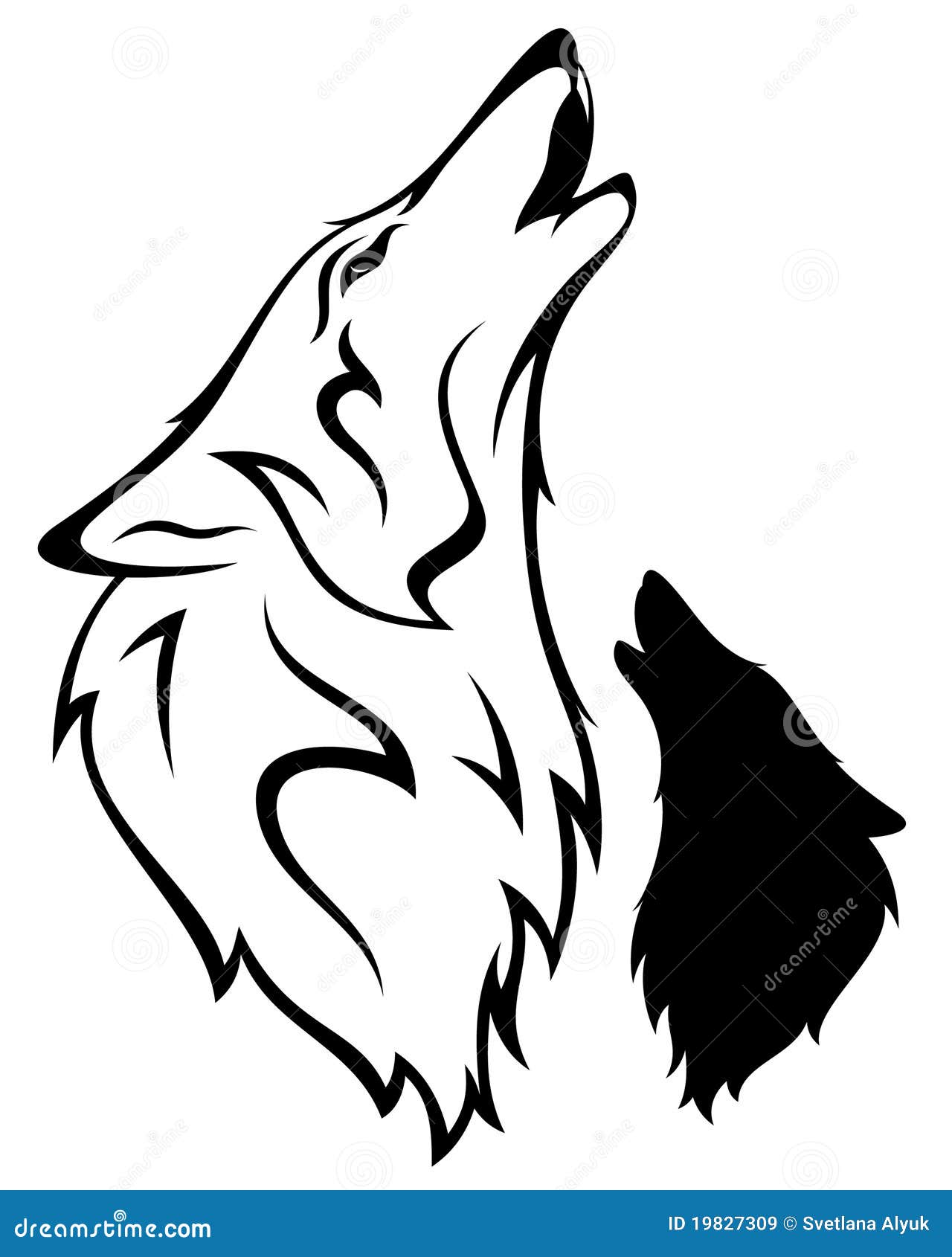 Vector del lobo ilustración del vector. Ilustración de emblema - 19827309