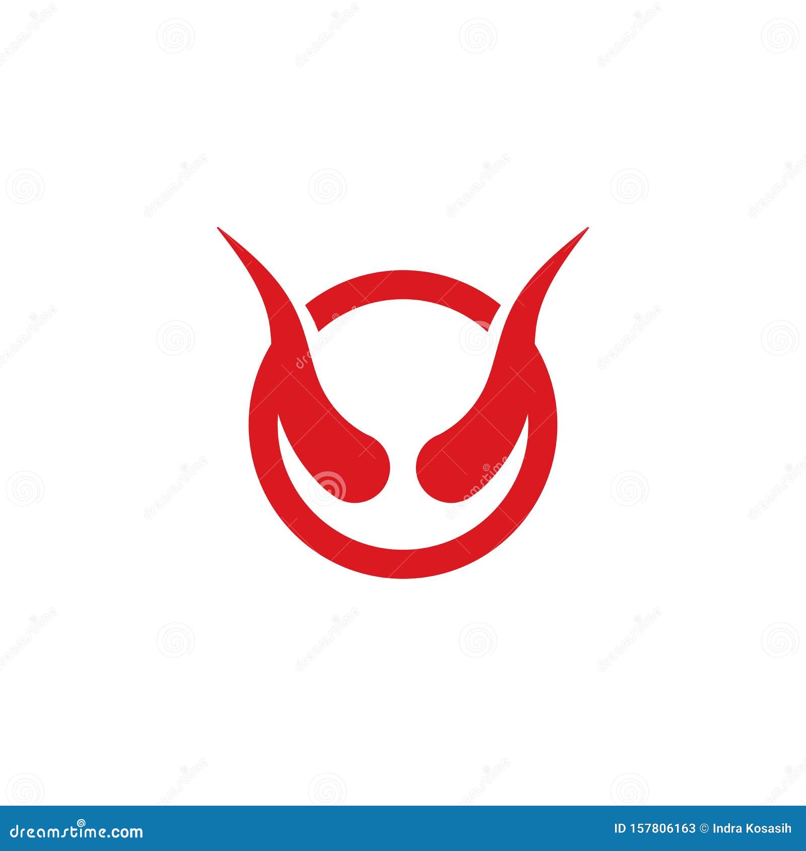 Vector Del Logo De La Corneta Del Diablo Ilustración del Vector ...