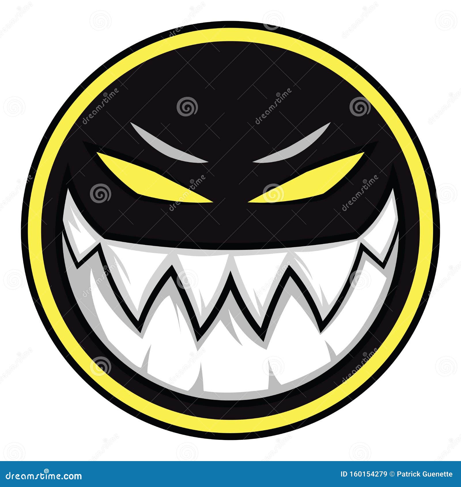 Vector Del Logo Del Monstruo Del Mal Negro Ilustración del Vector ...