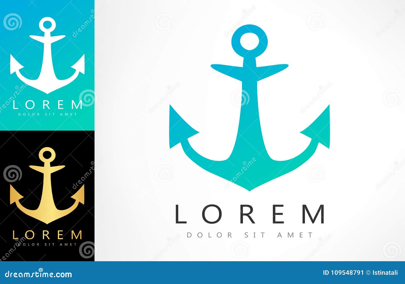 Vector Del Logotipo Del Ancla Ilustración del Vector - Ilustración de ...