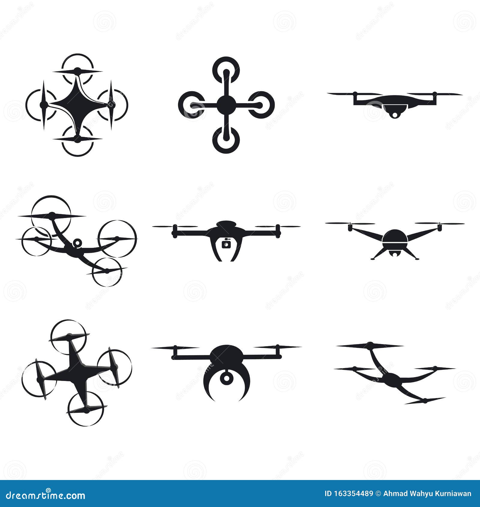 Vector Del Logotipo De Drones Ilustración del Vector - Ilustración de robusteza, modelo: 163354489