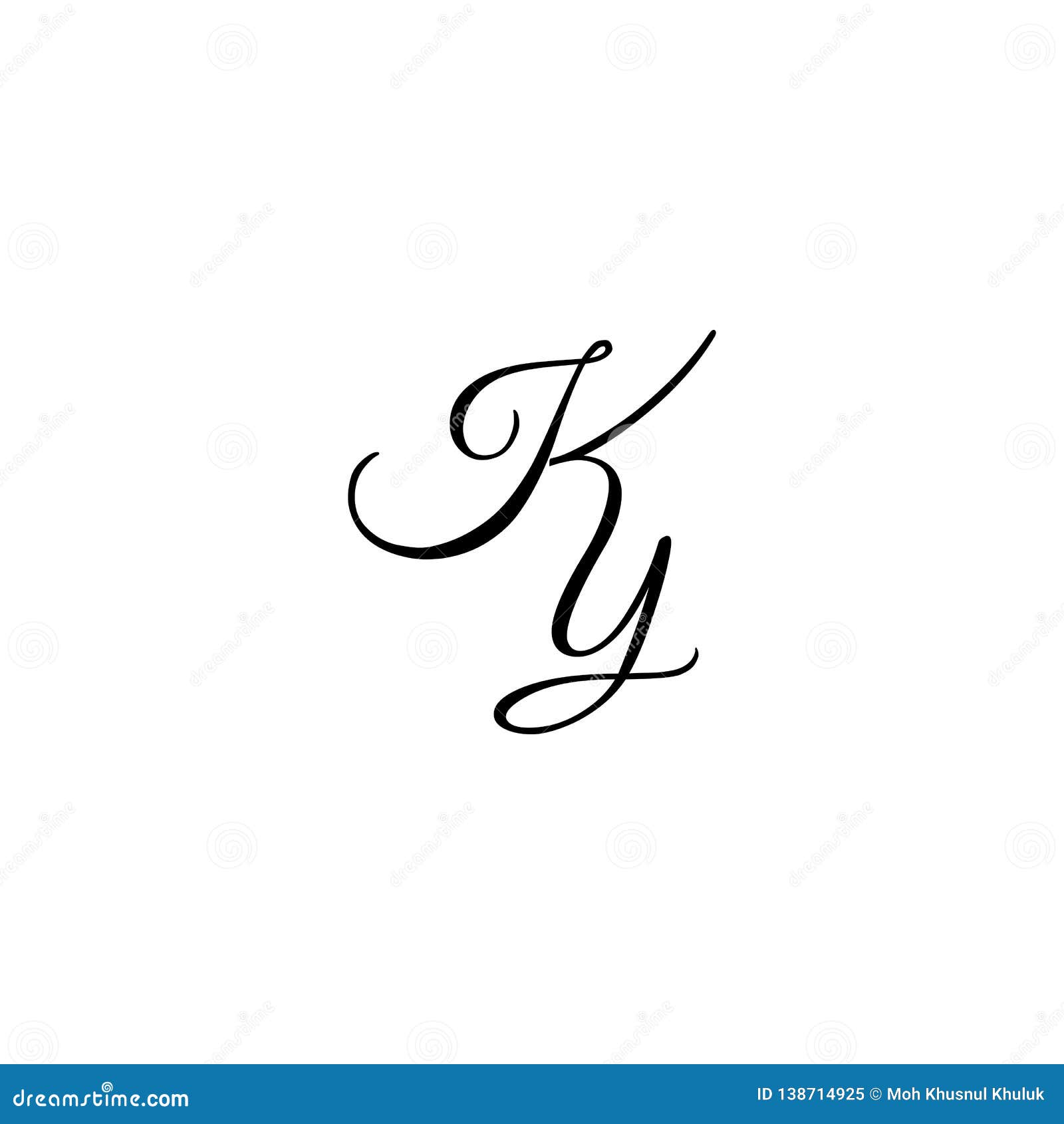 Vector Del Logotipo De KY De La Escritura De La Letra Ilustración del ...