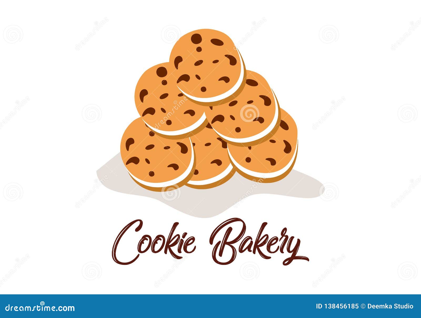 Vector Del Logotipo De La Galleta De Las Galletas Stock de ilustración ...