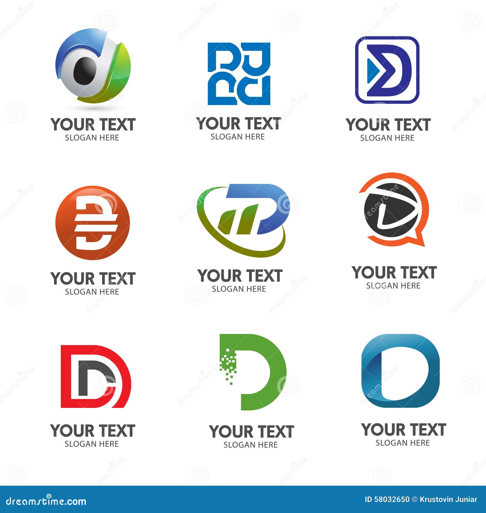 Vector Del Logotipo De La Letra D Ilustración del Vector - Ilustración ...