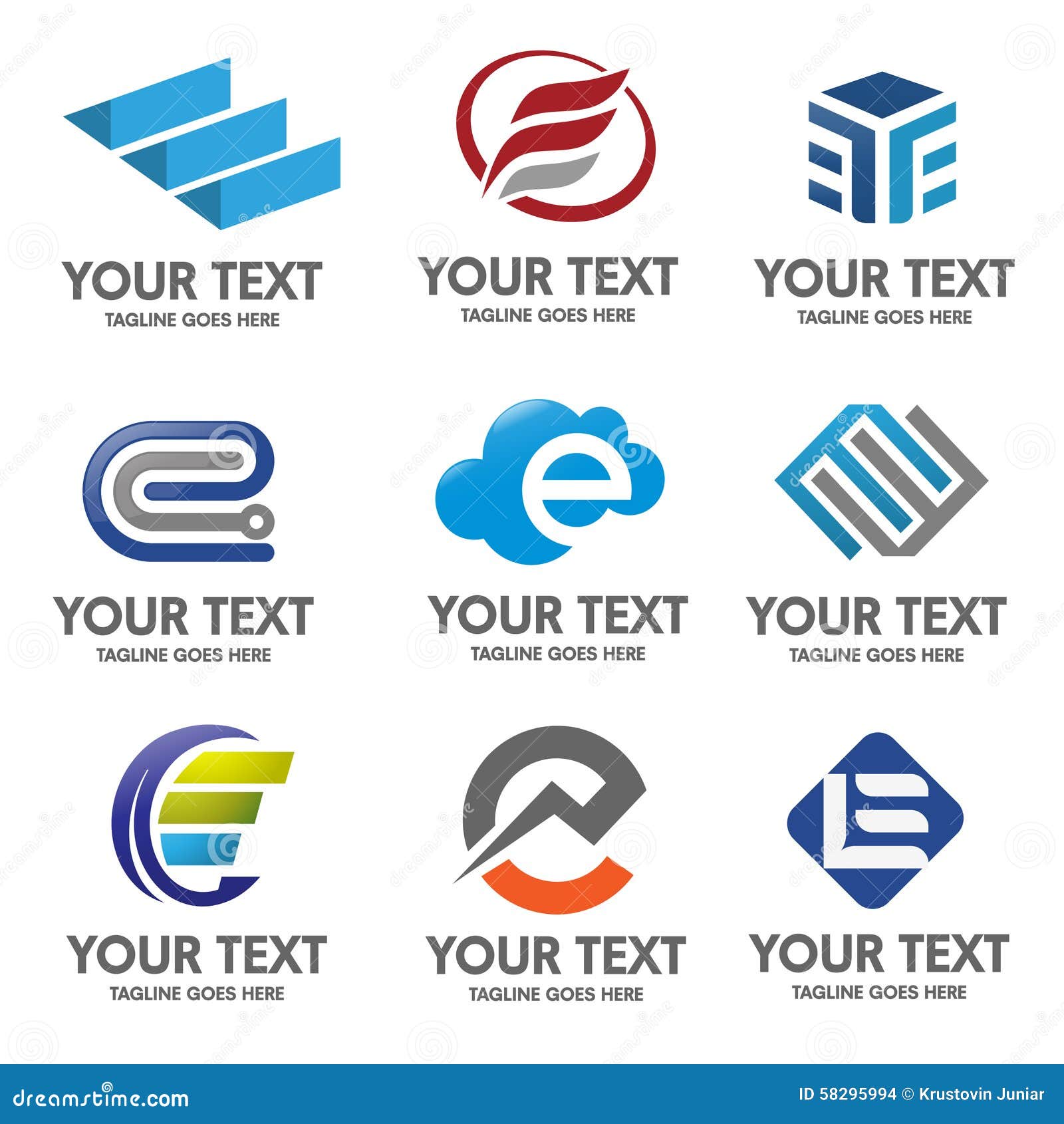 Vector Del Logotipo De La Letra E Ilustración del Vector - Ilustración ...