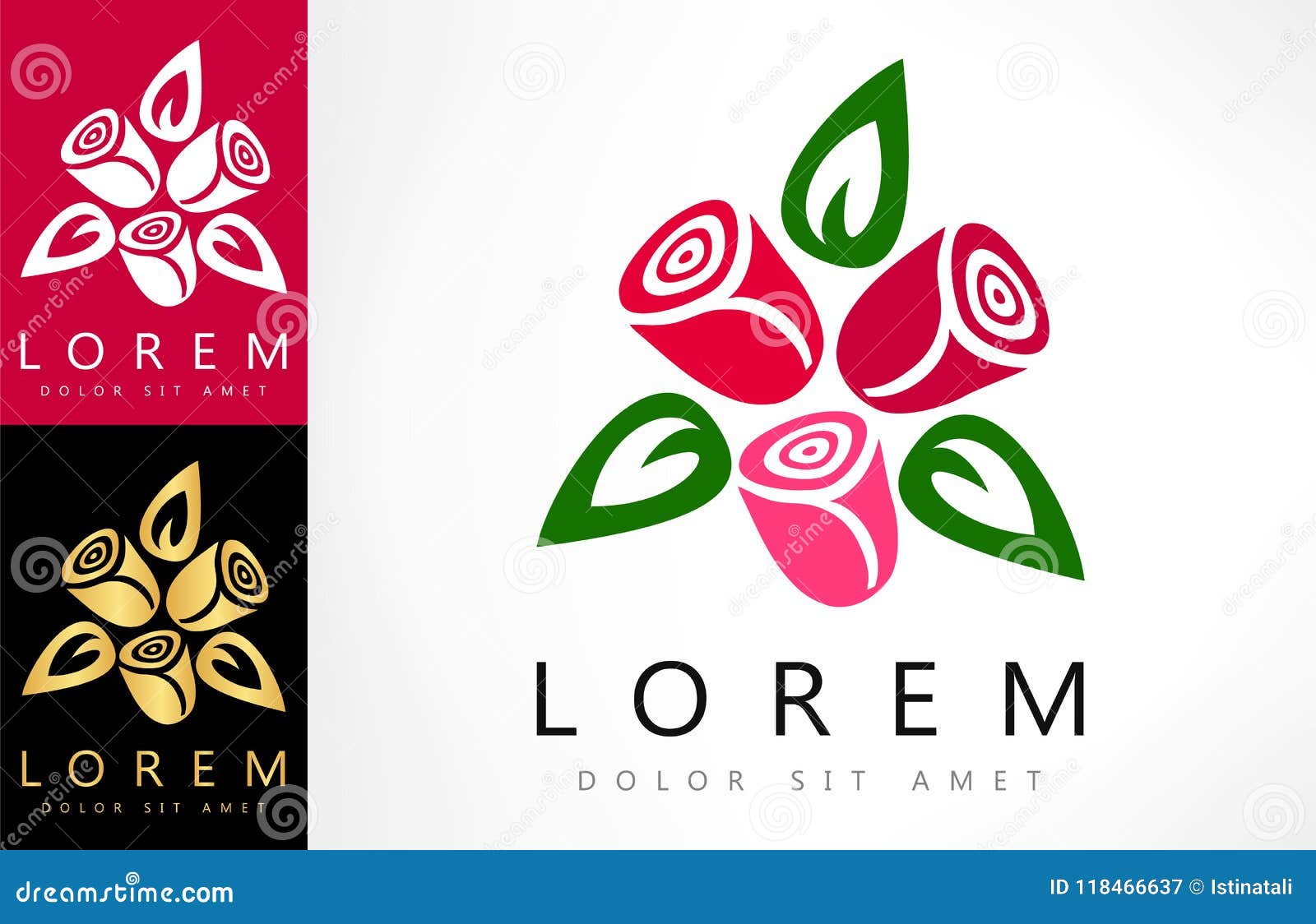 Vector Del Logotipo De Las Rosas Ilustración del Vector - Ilustración ...