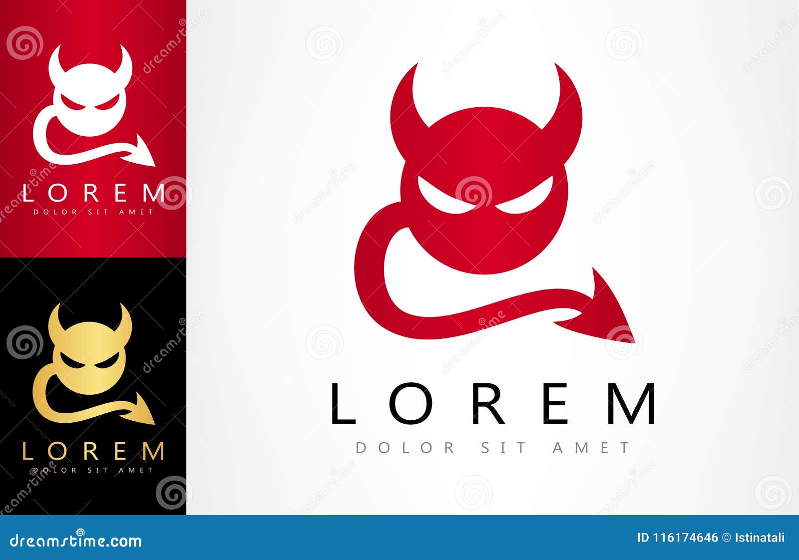 Vector Del Logotipo Del Diablo Ilustración del Vector - Ilustración de ...