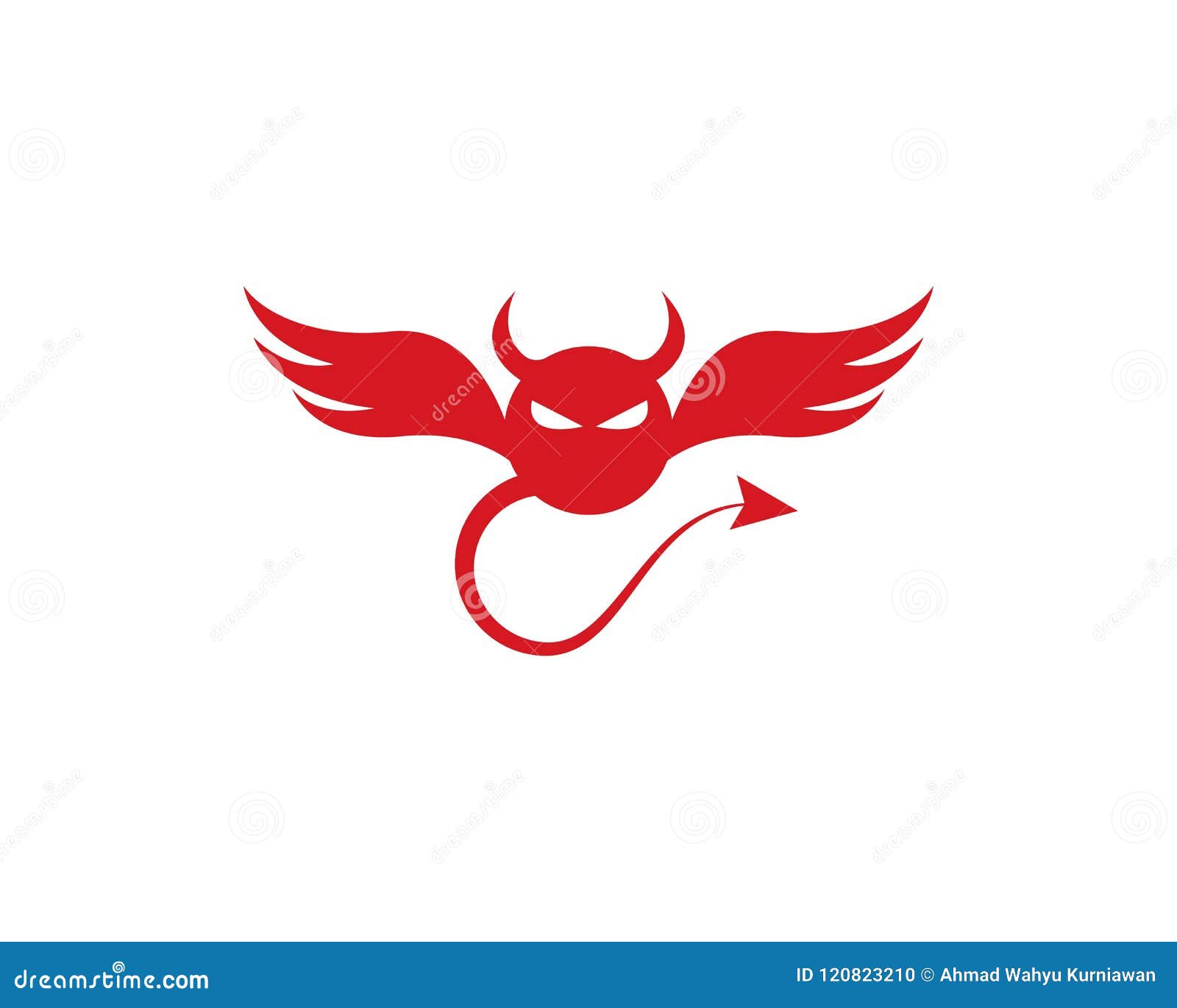 Vector Del Logotipo Del Diablo Ilustración del Vector - Ilustración de ...