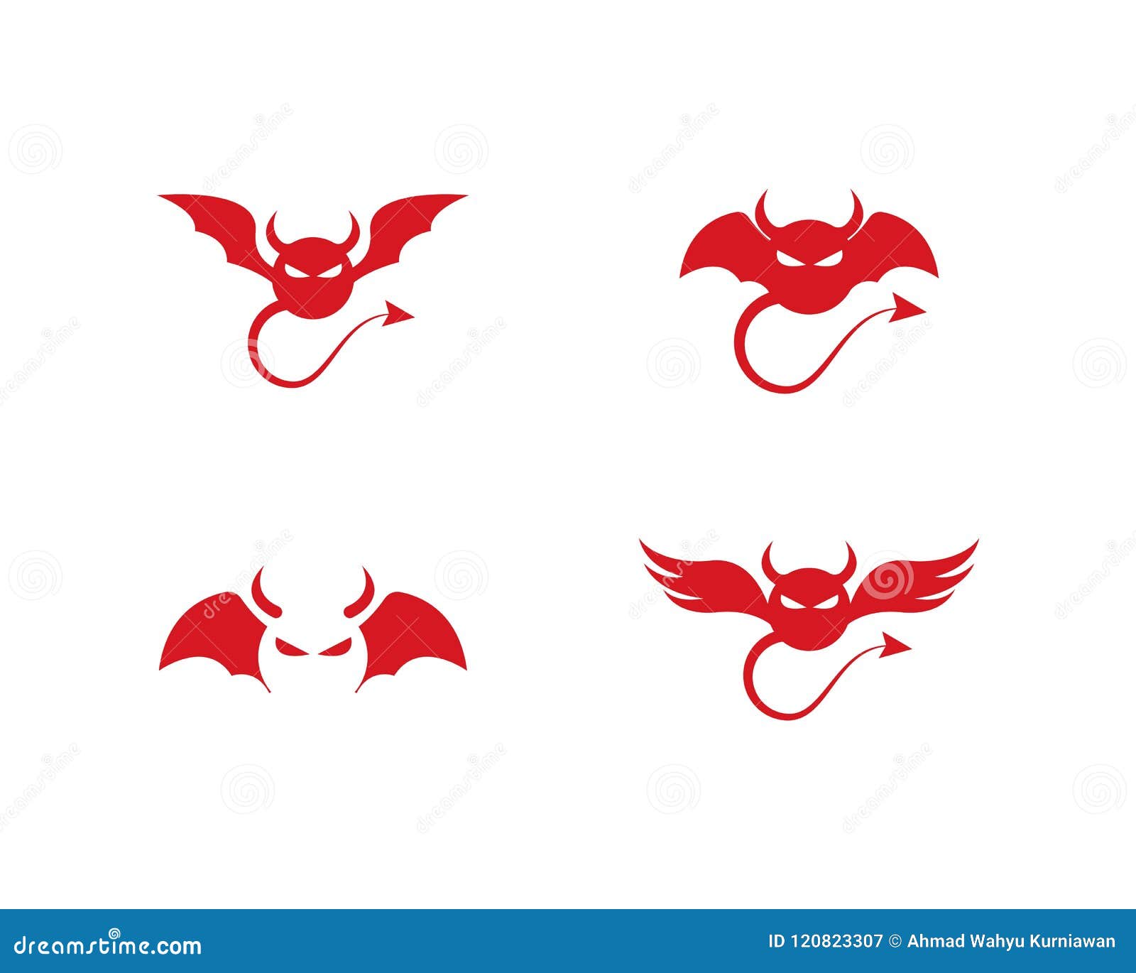 Vector Del Logotipo Del Diablo Ilustración del Vector - Ilustración de ...