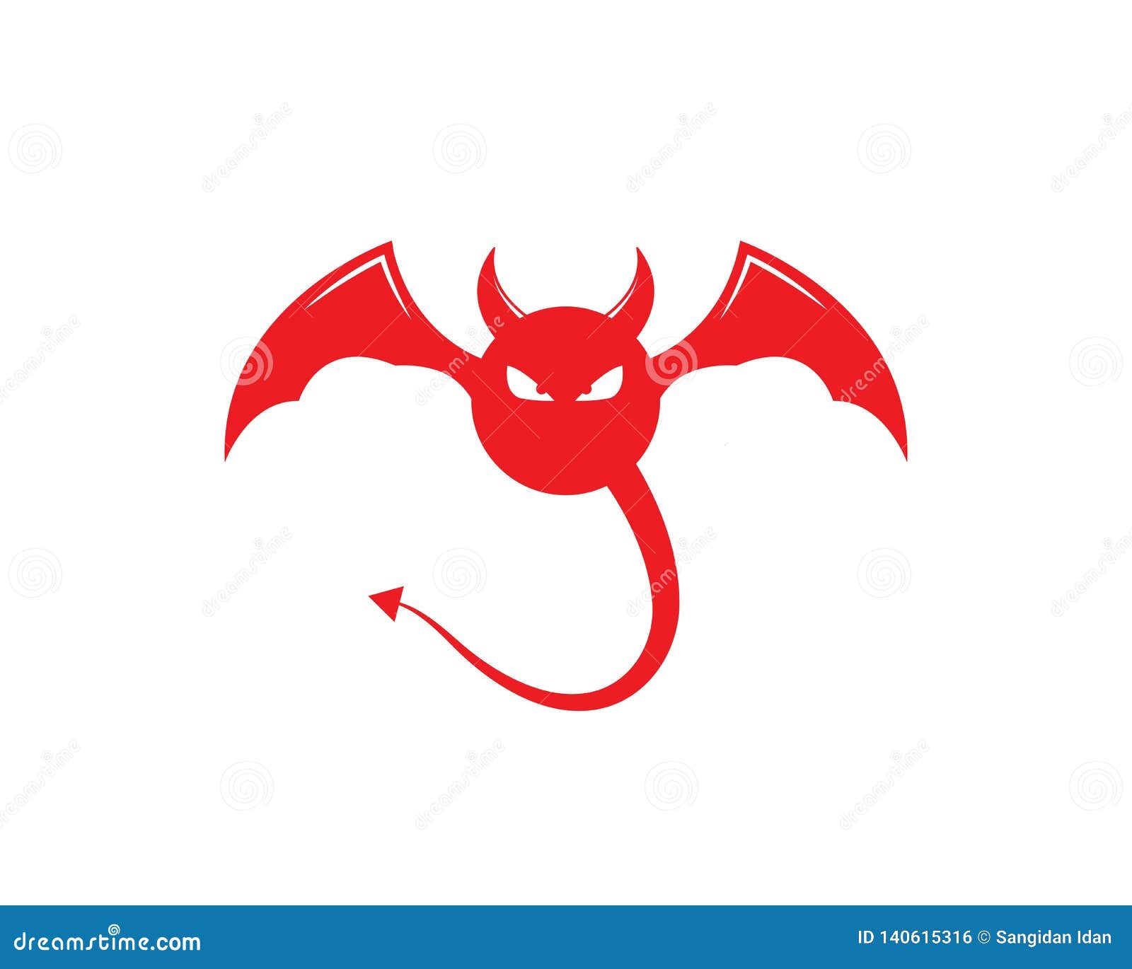 Vector Del Logotipo Del Diablo Ilustración del Vector - Ilustración de ...