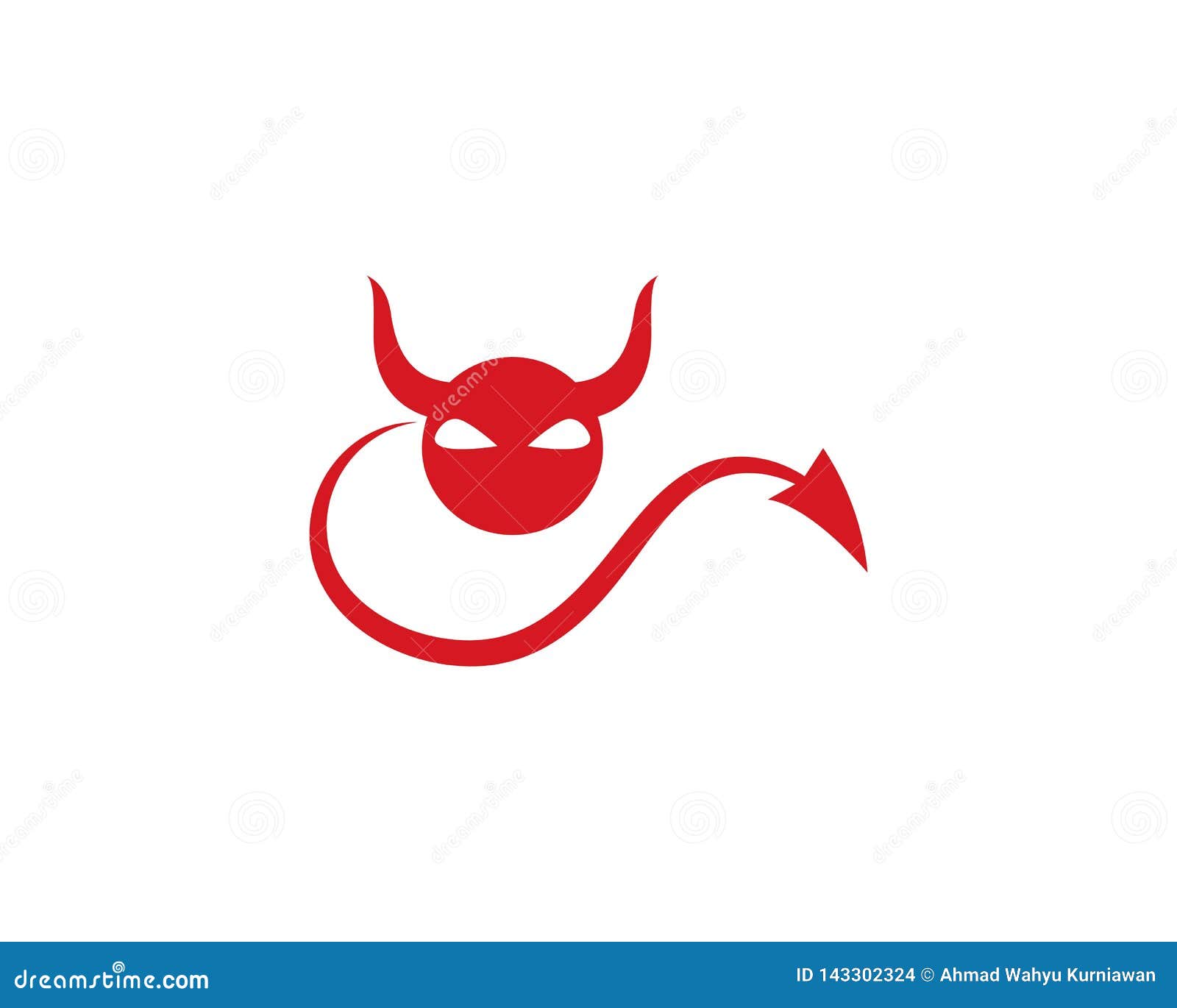 Vector Del Logotipo Del Diablo Ilustración del Vector - Ilustración de ...