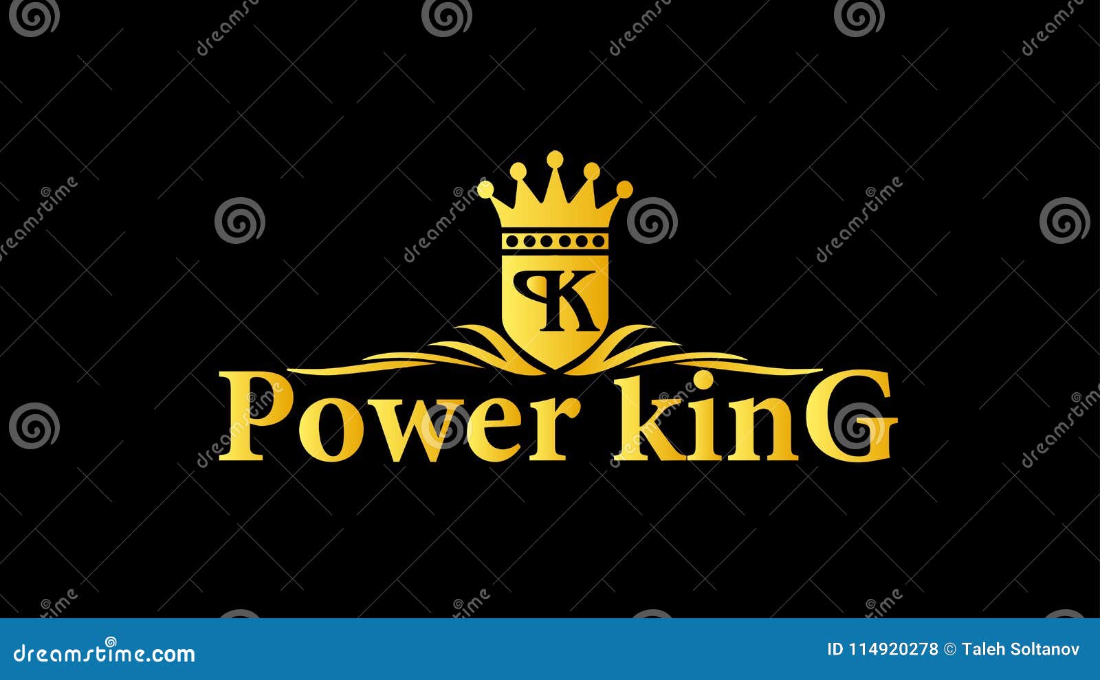 Vector Del Logotipo Del Rey Del Poder Ilustración del Vector ...