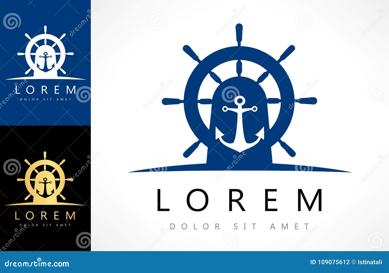 Vector Del Logotipo Del Timón Ilustración del Vector - Ilustración de ...