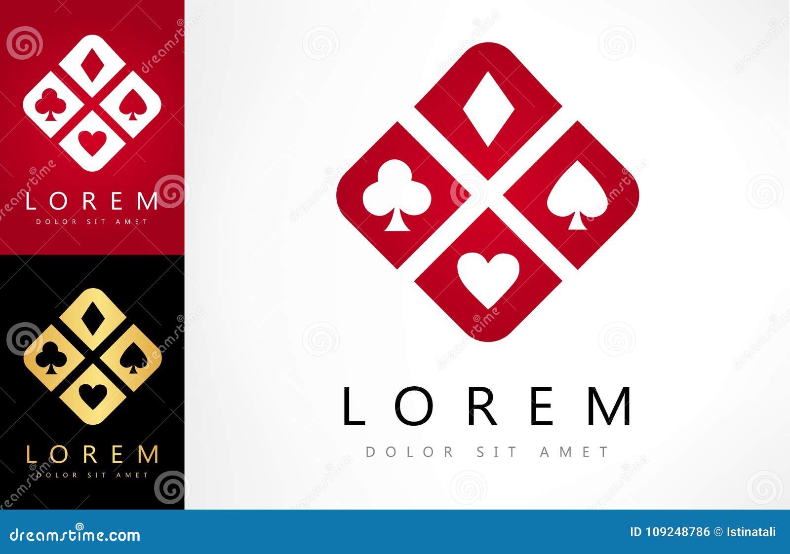 Vector Del Logotipo Del Traje Del Naipe Del Vector Ilustración del ...