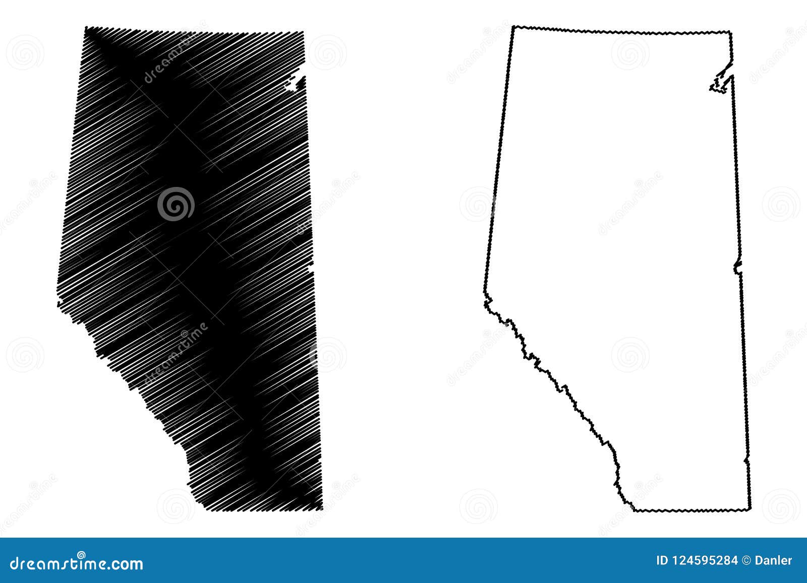Vector Del Mapa De Alberta Canada Ilustración del Vector - Ilustración ...