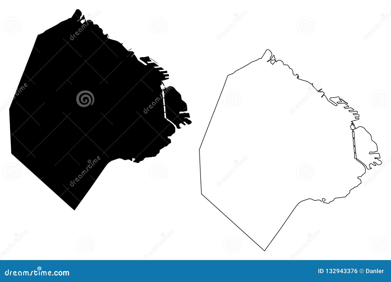 Vector Del Mapa De Buenos Aires Ilustración del Vector - Ilustración de ...