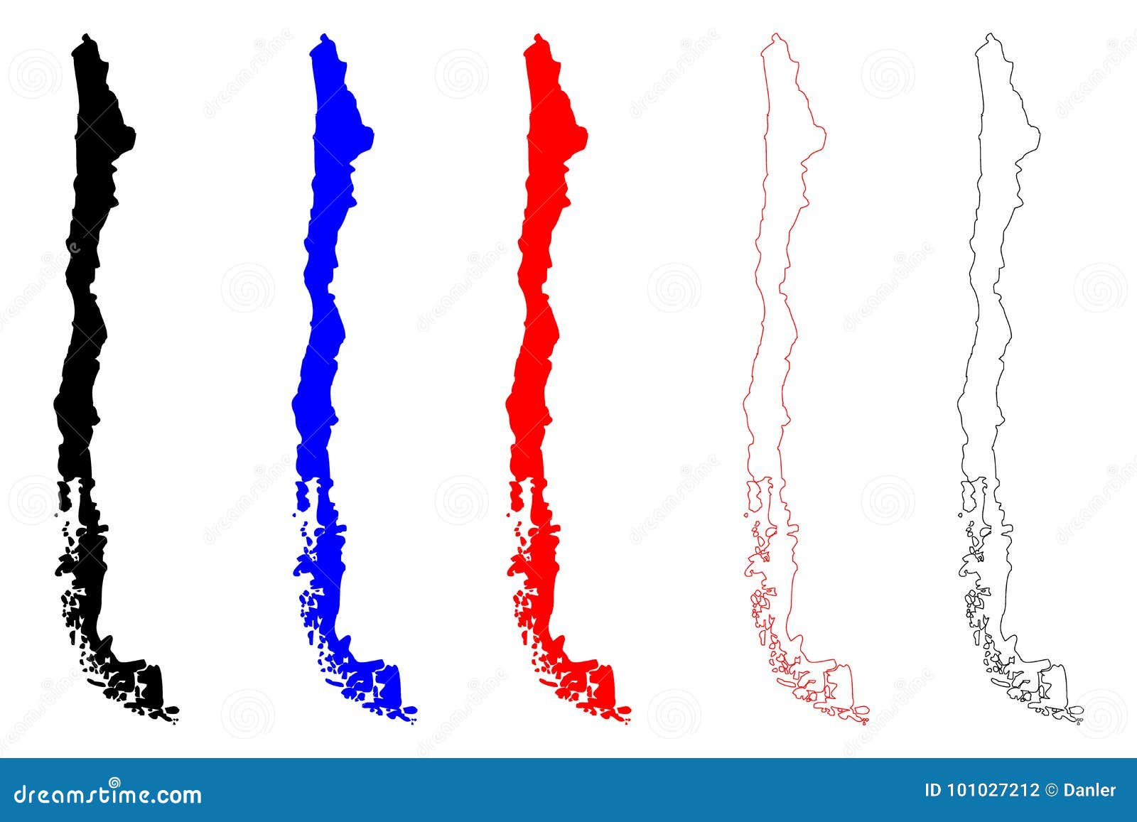 Vector del mapa de Chile ilustración del vector. Ilustración de ...