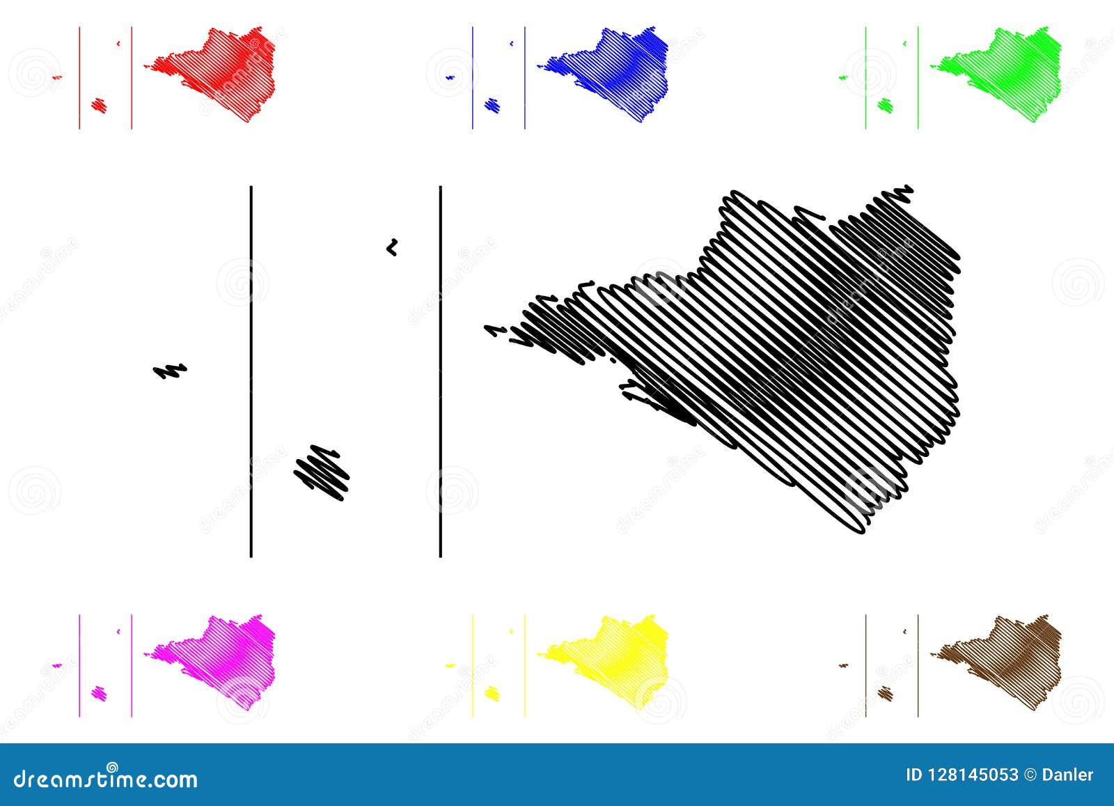 Vector del mapa de Colima ilustración del vector. Ilustración de ...